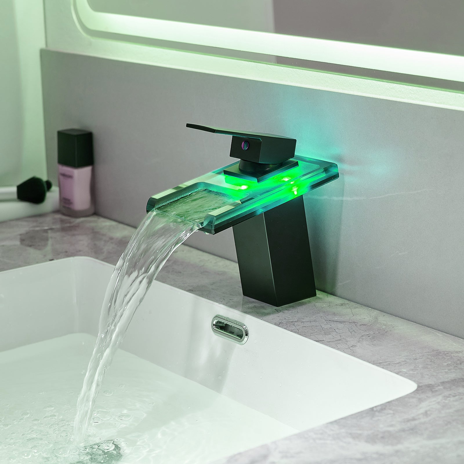 Boyel Living Brass Single Handle Single Hole Bathroom Faucet Matte ...