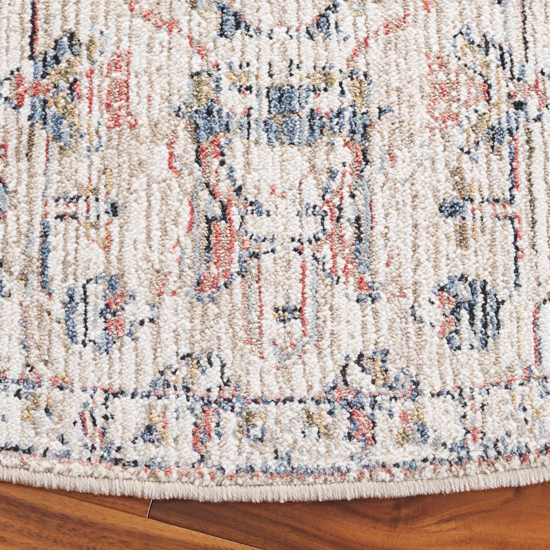 Safavieh Vivaldi 568B Beige/Blue Rust 7 x 7 Round Area rug in the Rugs ...