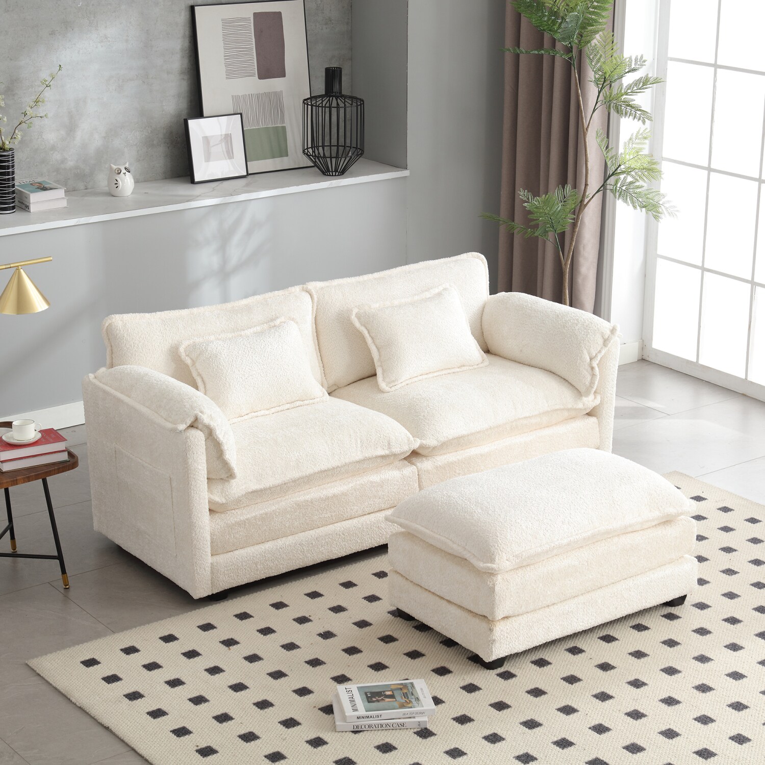 Streamdale Furniture Streamdale Chenille fabric removable armrests with ...
