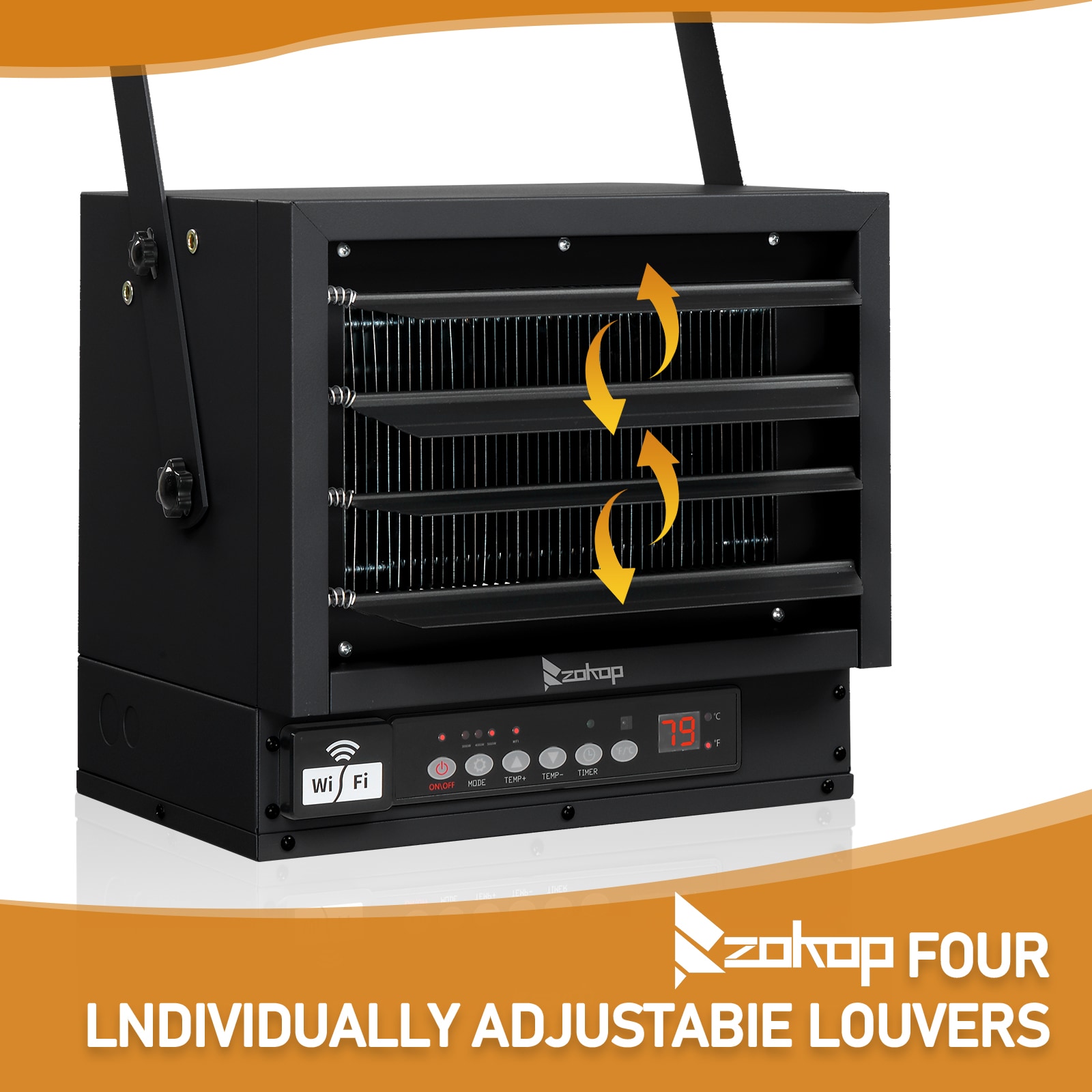 ROVSUN 5000 -Watt Fan Utility Indoor Electric Space Heater with ...