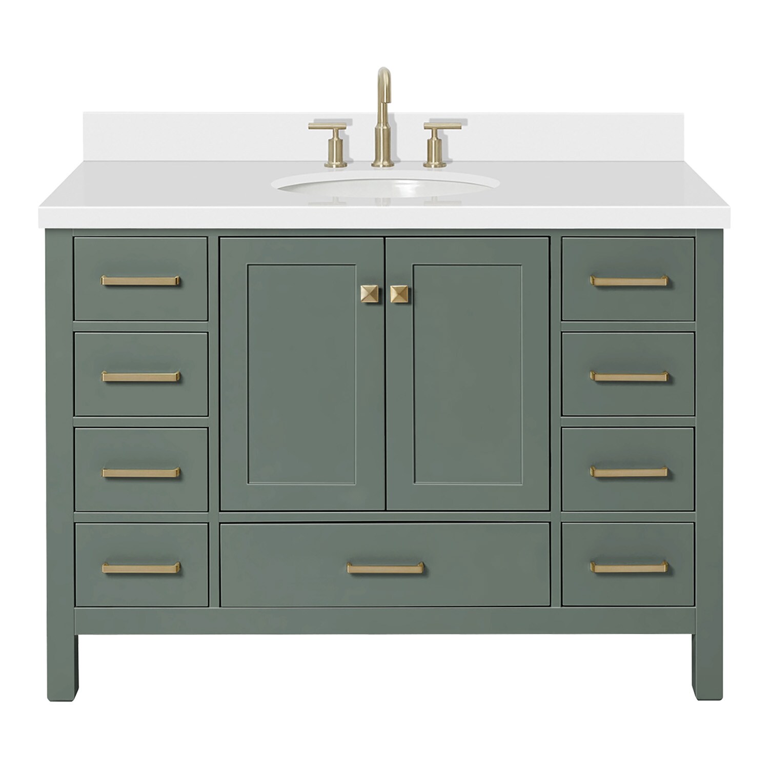 ARIEL Cambridge 49-in Vintage Green Undermount Single Sink Bathroom ...