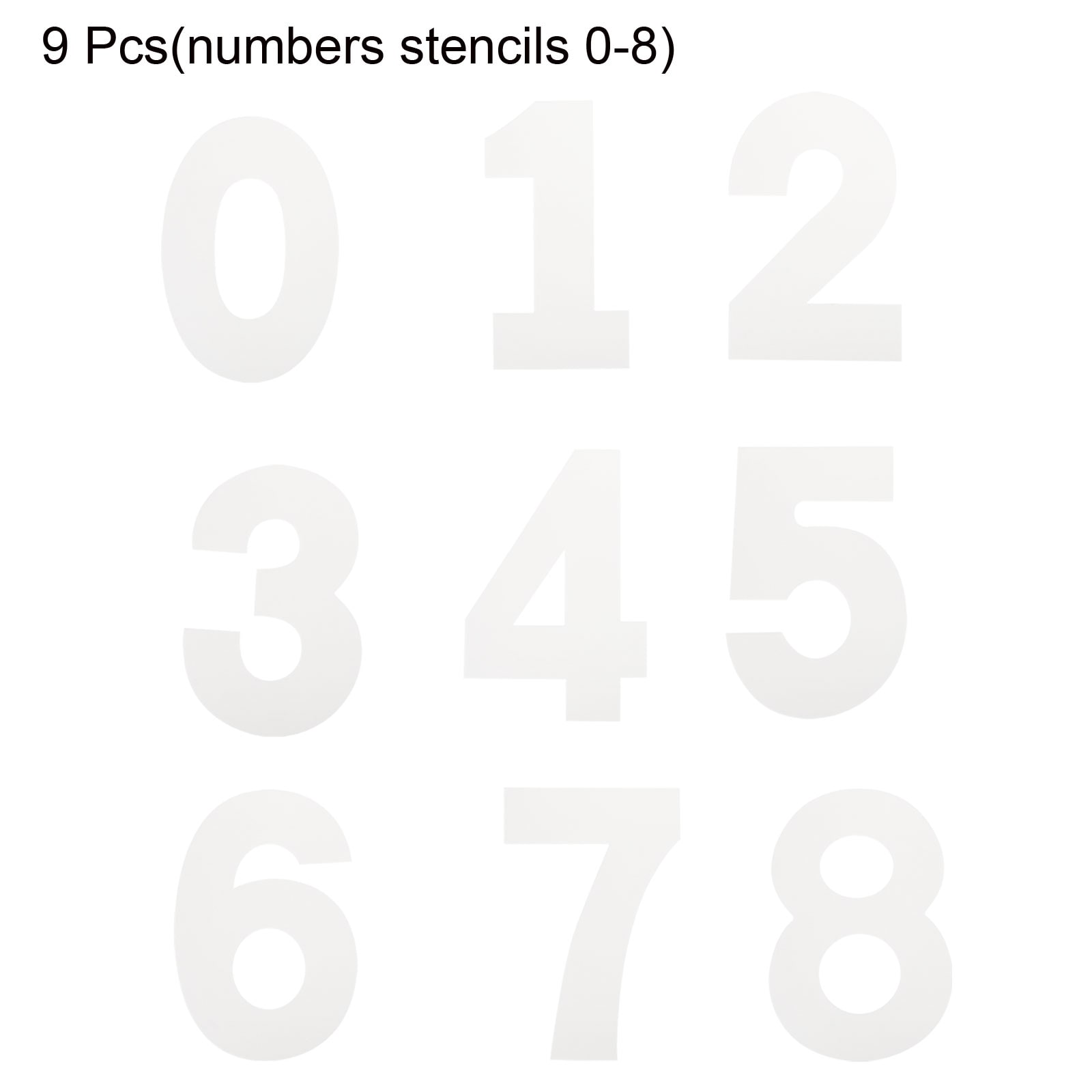 Unique Bargains 12 Inch Plastic Number Stencils Set 0-8 Address Number ...