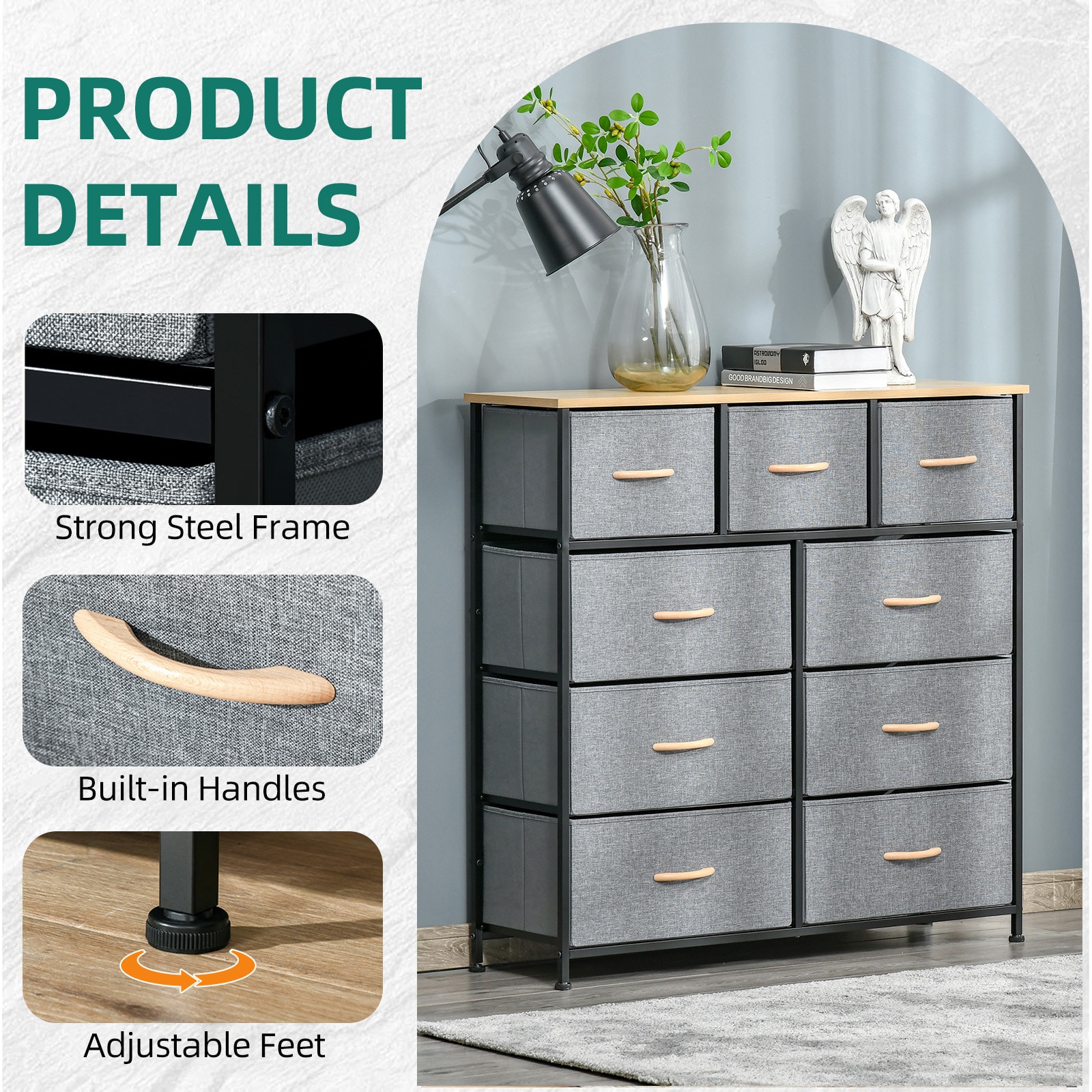 Siavonce 39.25-in W x 39.25-in H Steel Grey Freestanding Utility ...