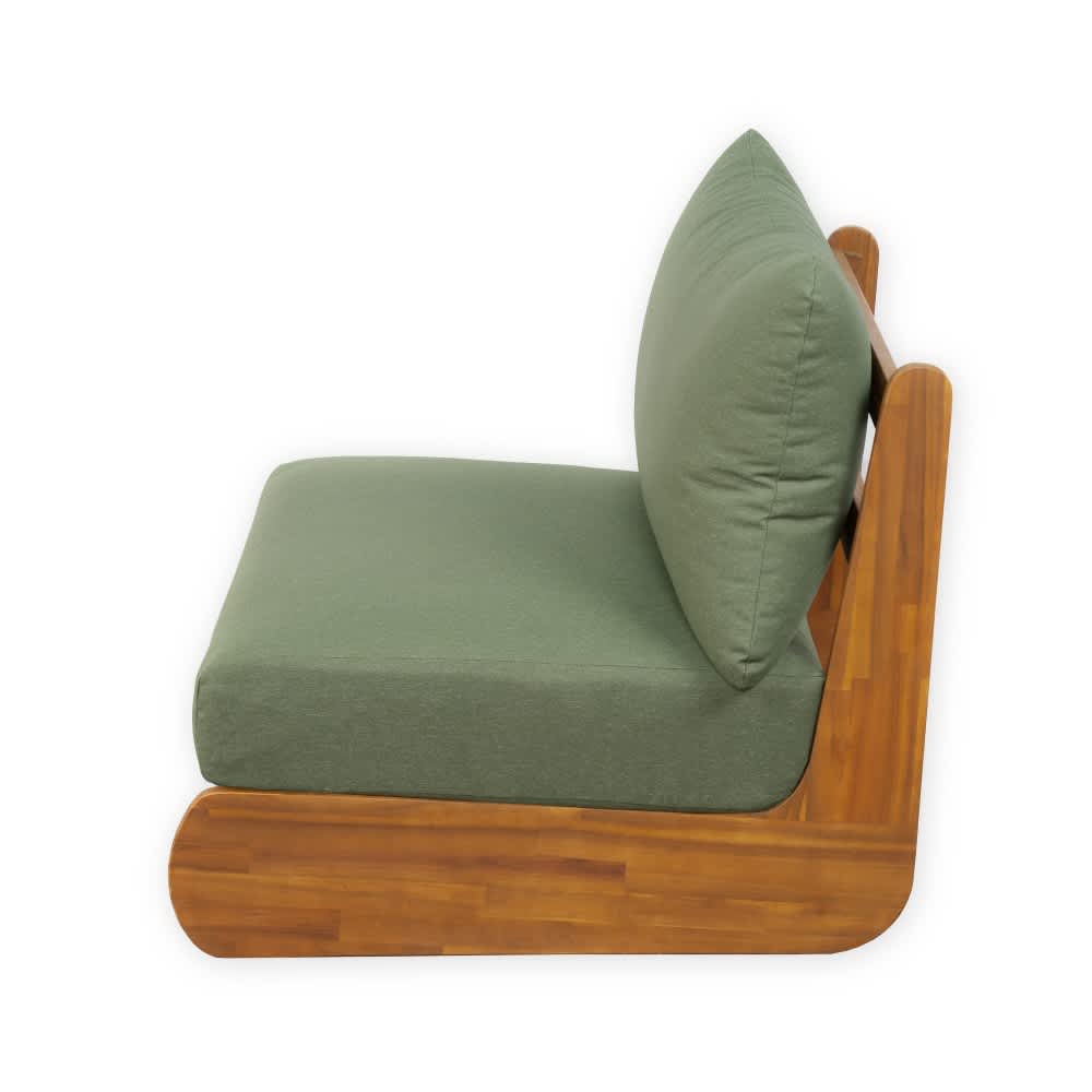 Coolbibila Mid Century Acacia Wood Accent Lounge Chair with Water ...