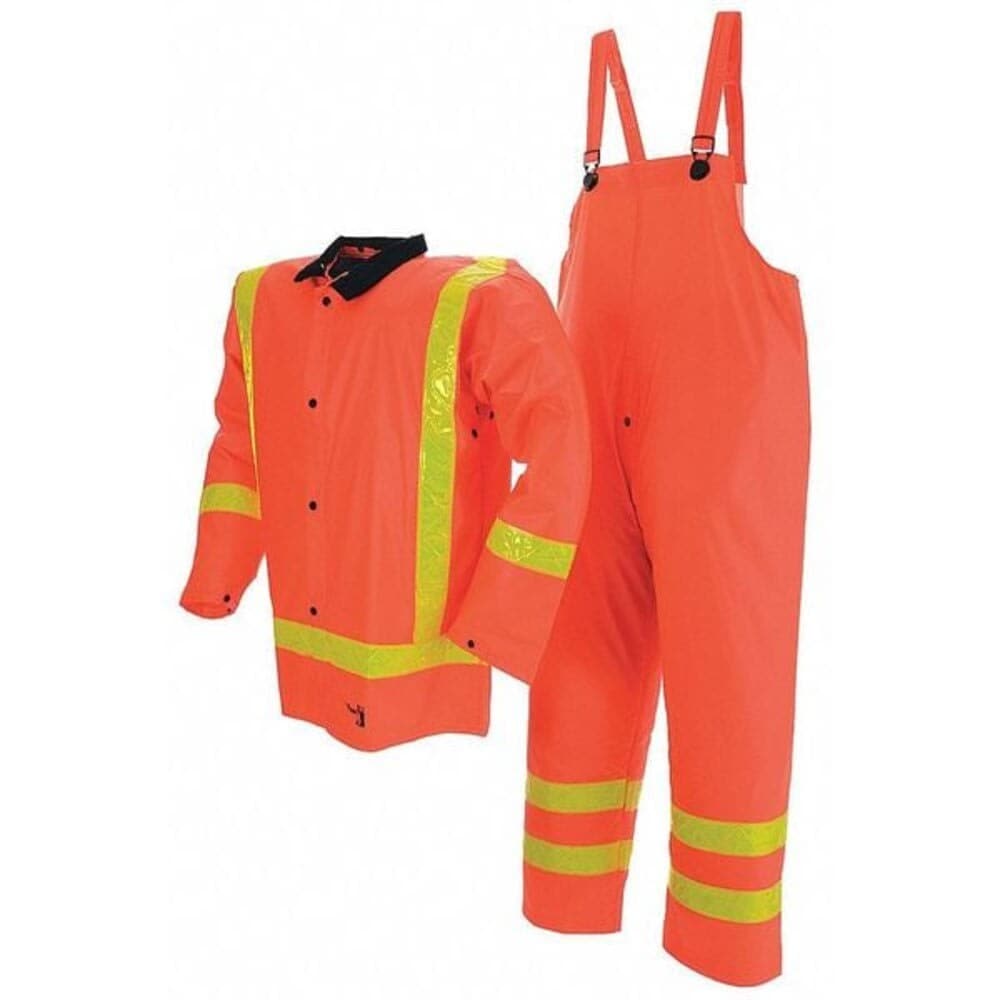 Viking Flame Resistant 3 Piece Rain Suit Polyester PVC 0.35 mm Thick ...