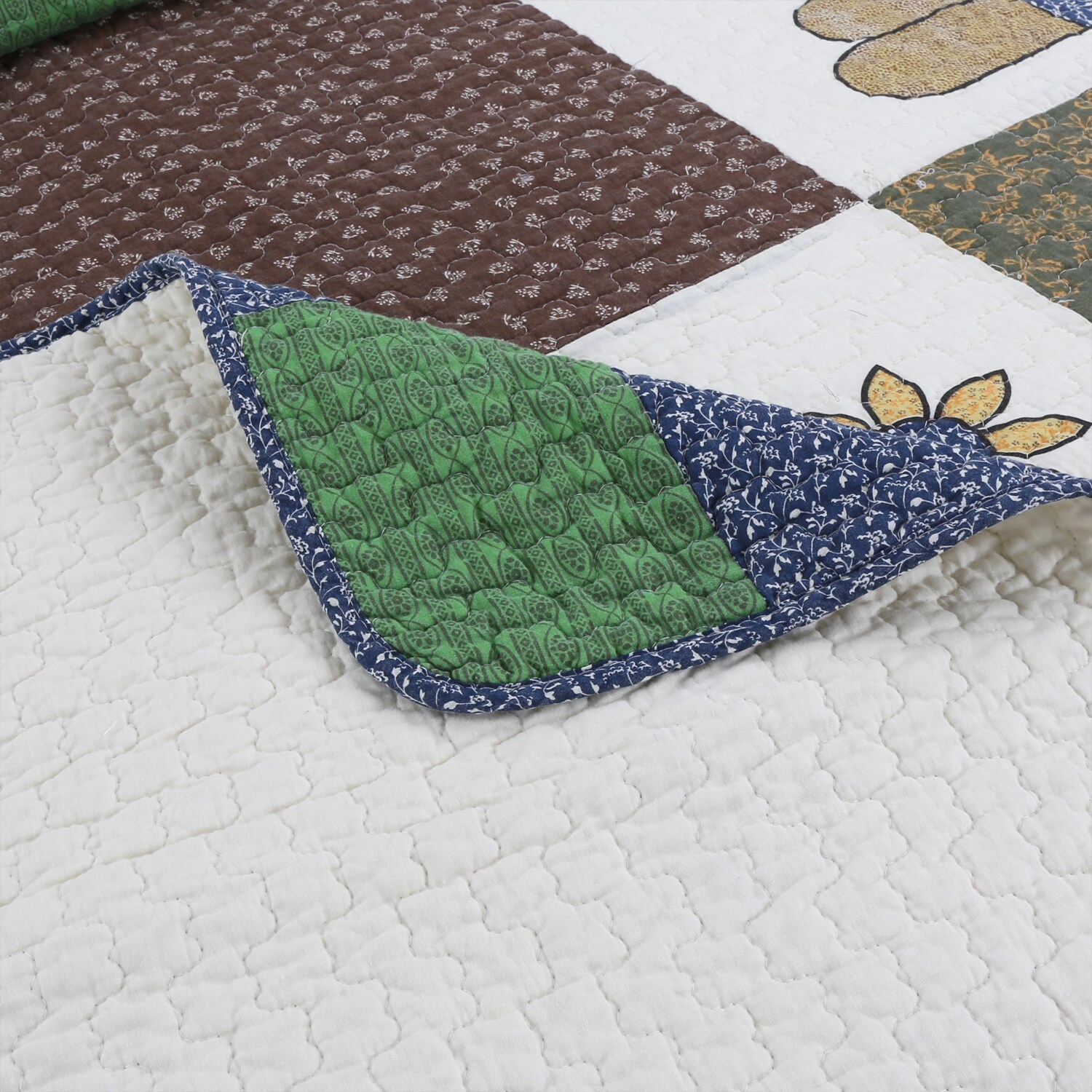 Luupatchy Farmhouse Animal Patchwork Quilt Set Reversible Bedspread ...