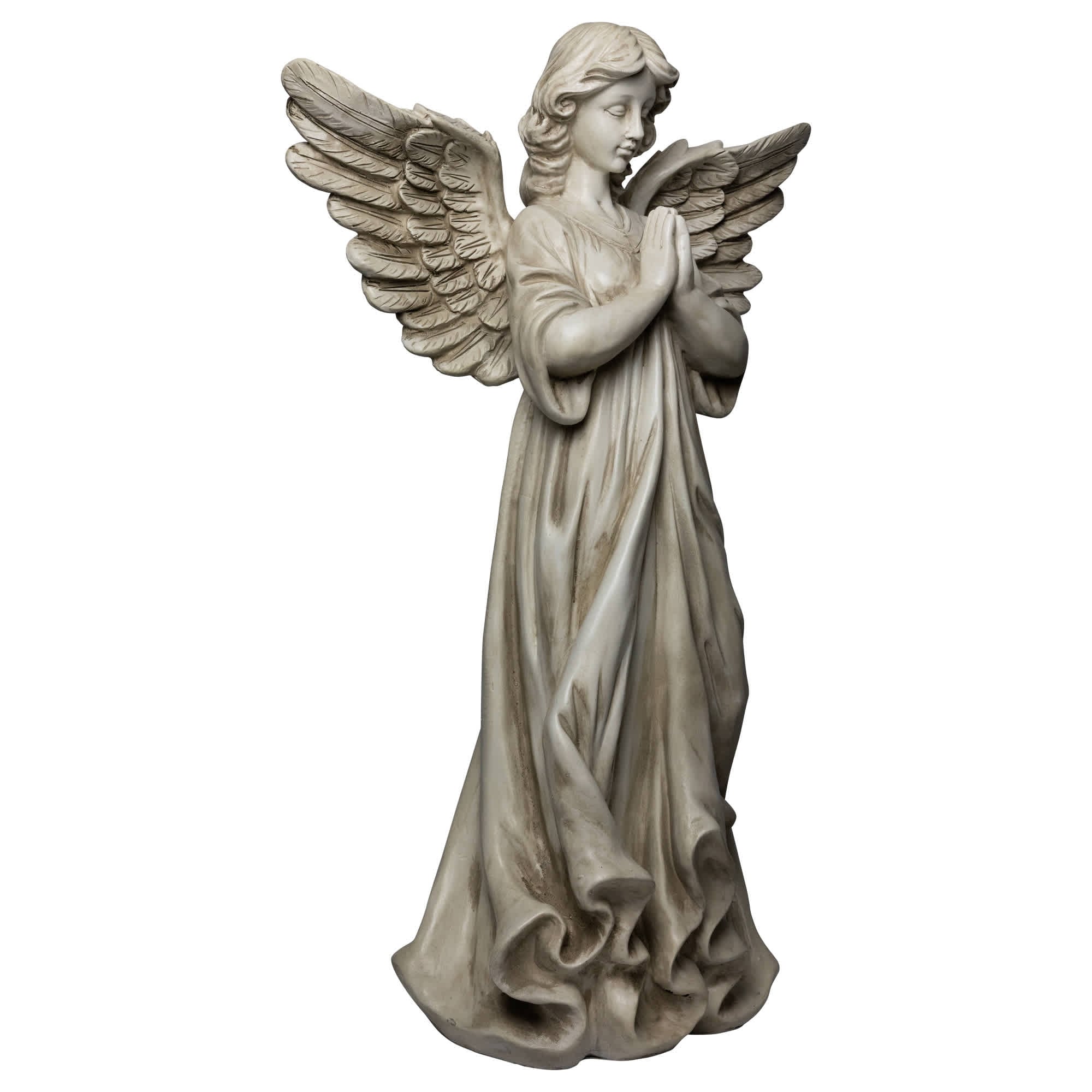 Northlight 29.5 inch Angel Standing in Prayer Outdoor Garden Statue in ...