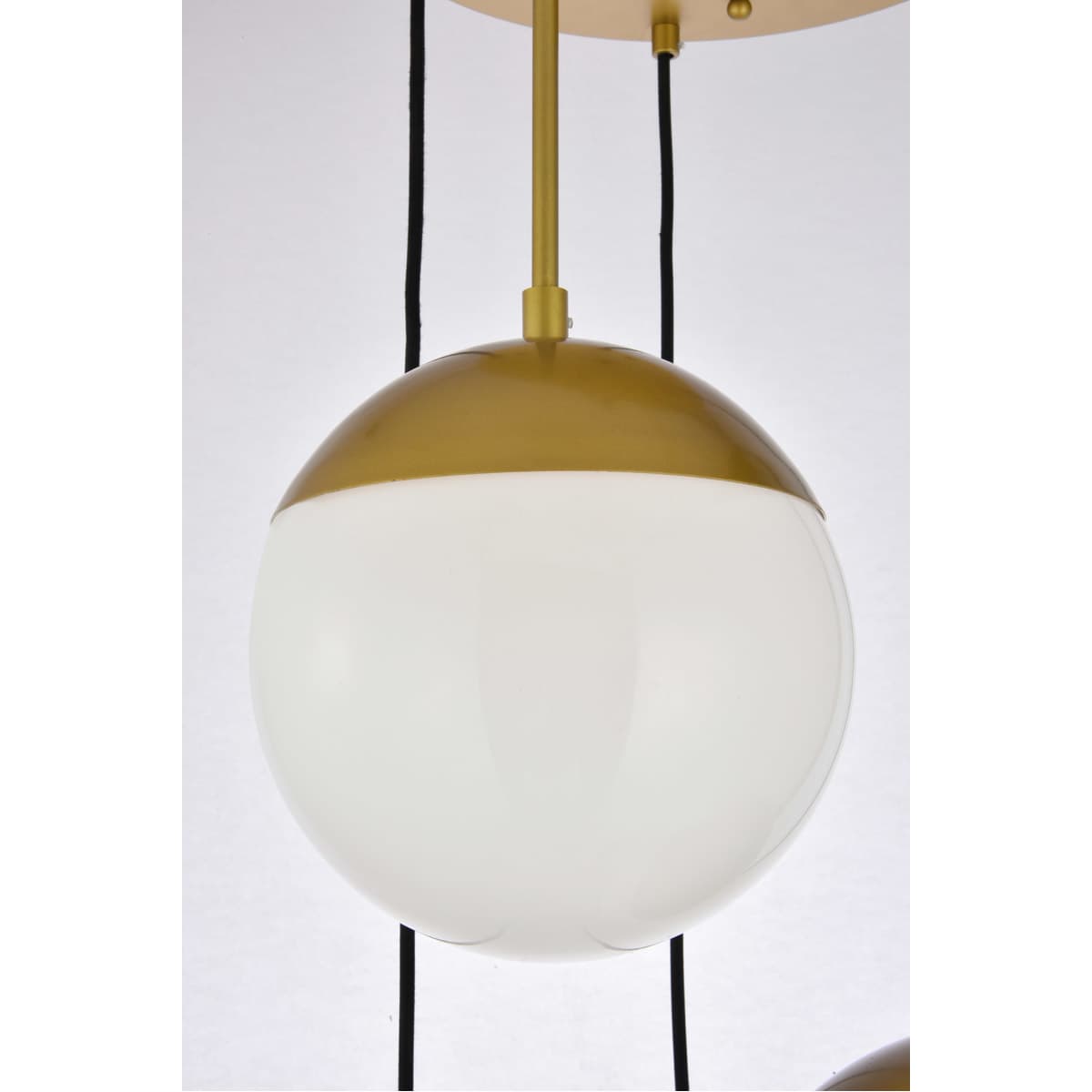 Elegant Lighting Living District LD6078BR Eclipse 5 Light 18 inch Brass ...