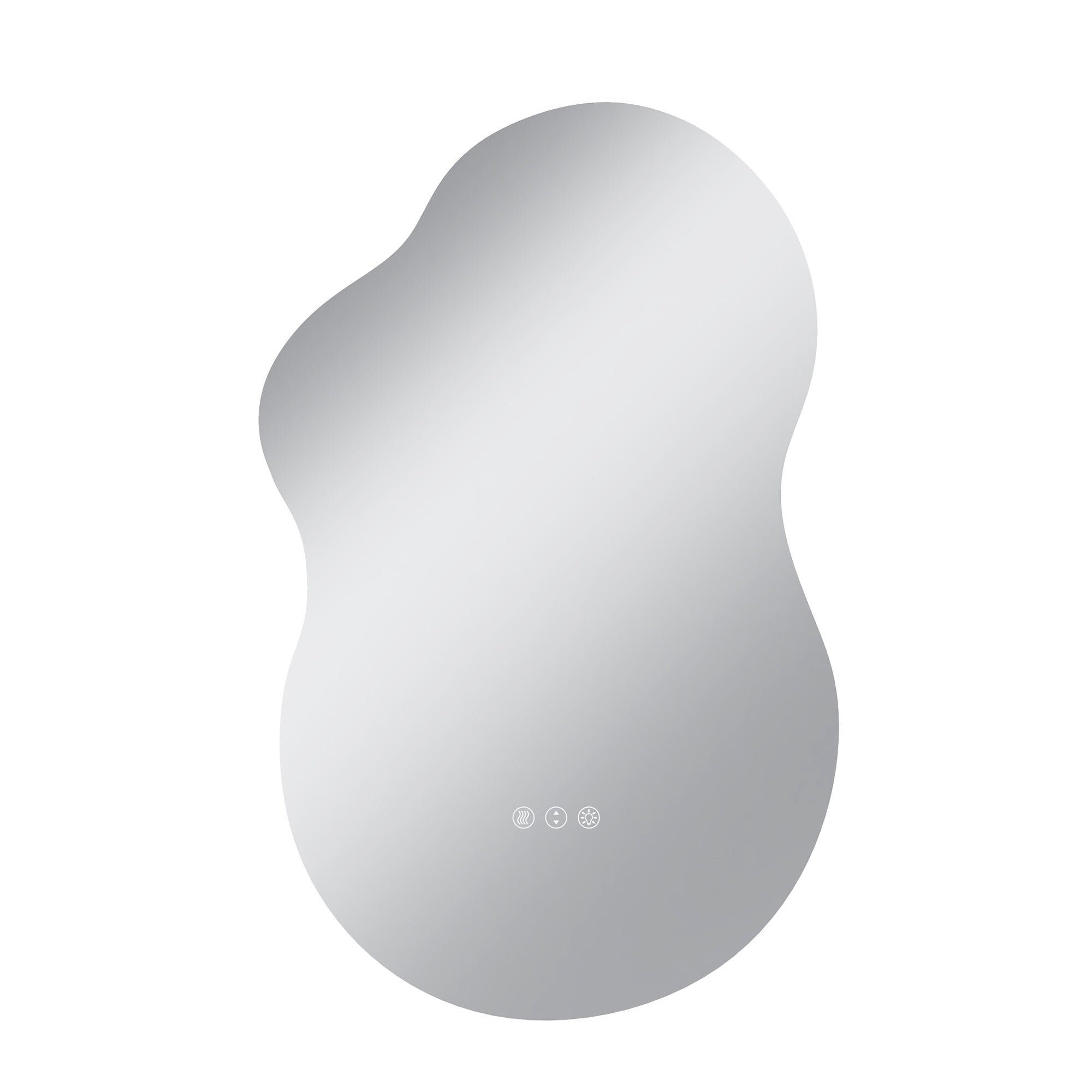 Boyel Living Backlit Cloud-Shaped Glass Bathroom Vanity Mirror Dimmable ...