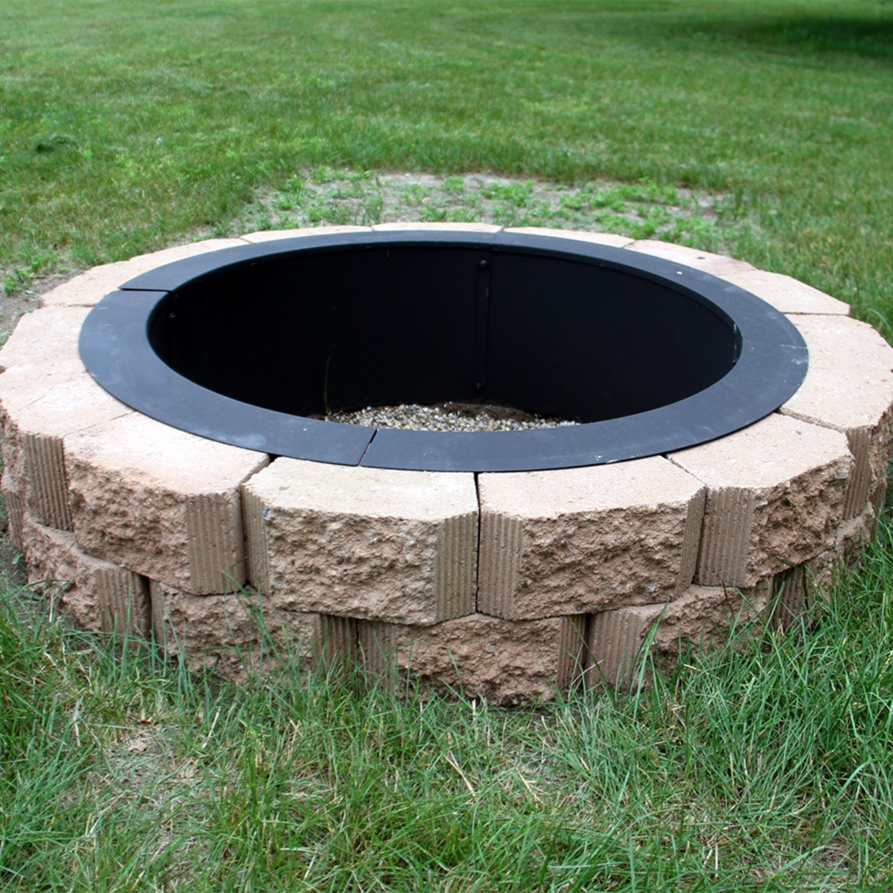 Sunnydaze Decor 39-Inch Outdoor Fire Ring Insert for Cozy Bonfires ...
