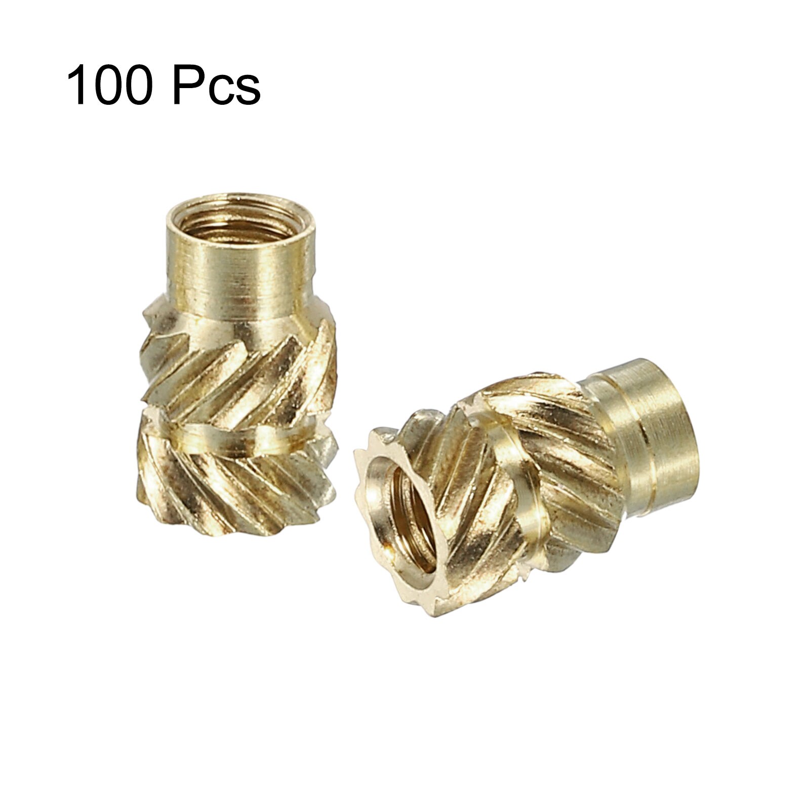 Unique Bargains Knurled Insert Nuts 100pcs M2.5 x 6mm L x 4mm OD 3D ...