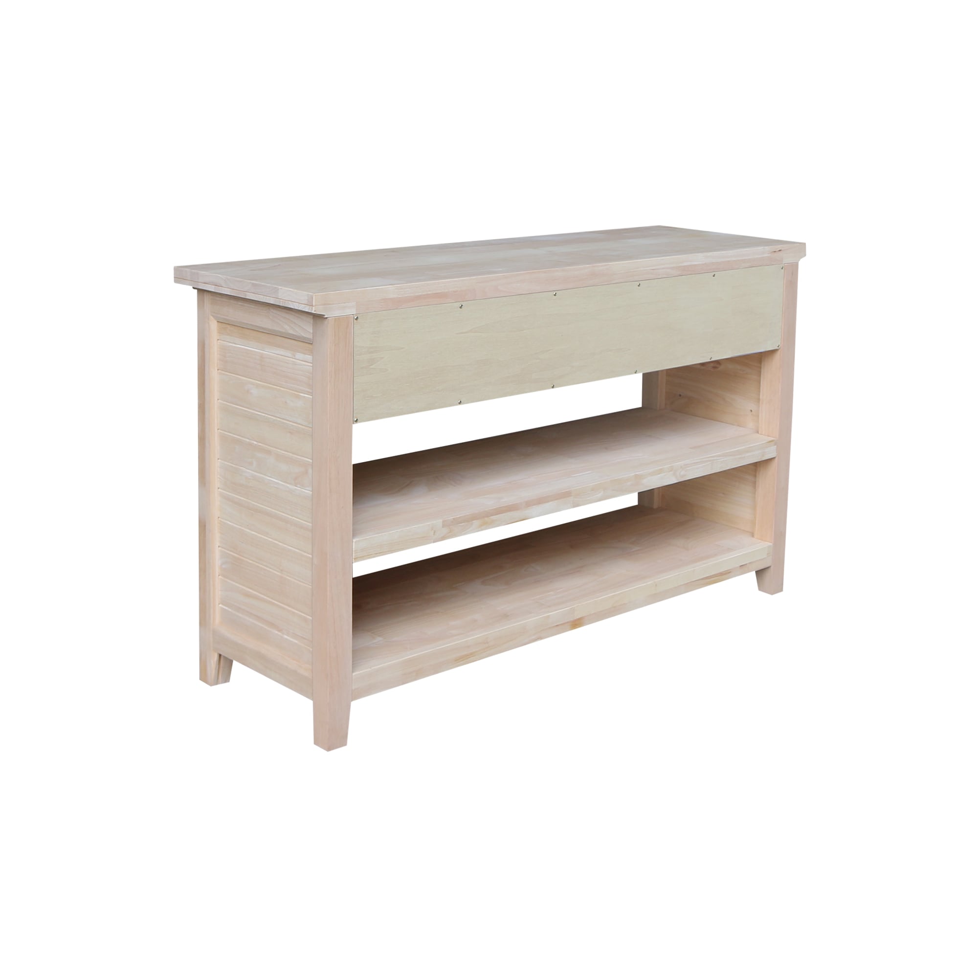 International Concepts Farmhouse Rectangular Wood Unfinished Rubberwood ...
