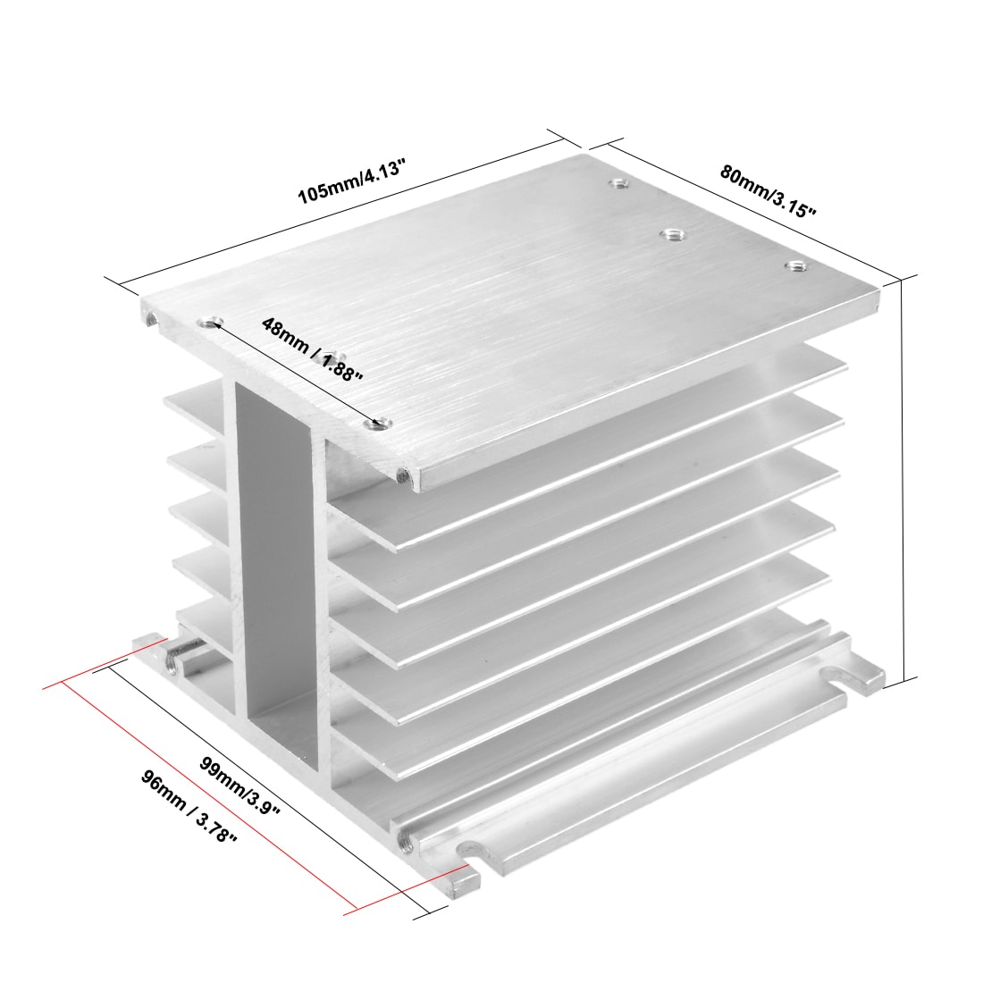 Unique Bargains Aluminum Heat Sink SSR Dissipation for Three Phase ...