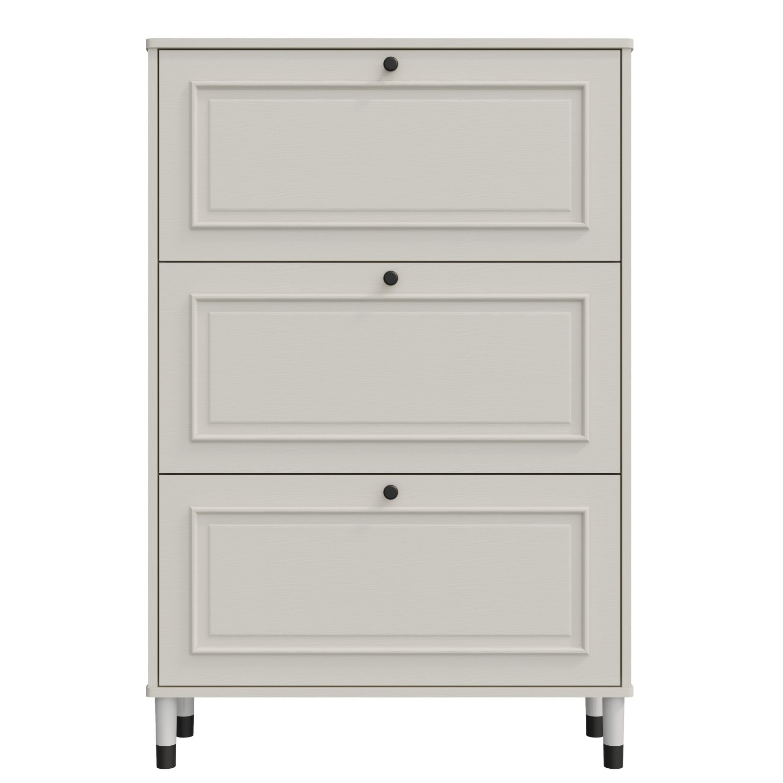 LOVMOR Shoes Storage Cabinet Entryway Narrow 3 Flip Drawers ...