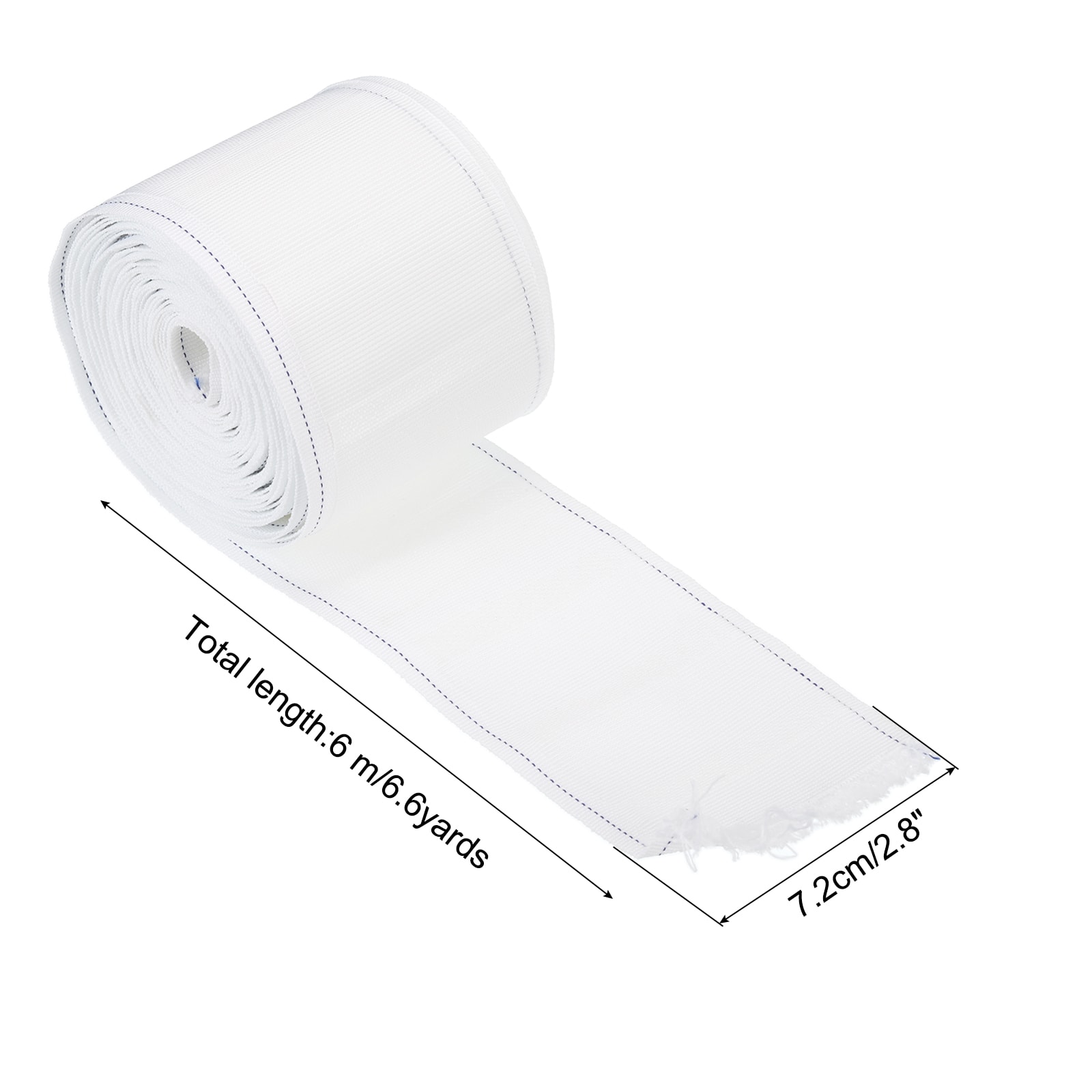 Unique Bargains Curtain Pleat Tape 6 Meters/6.6 Yards Pleated Tape for ...