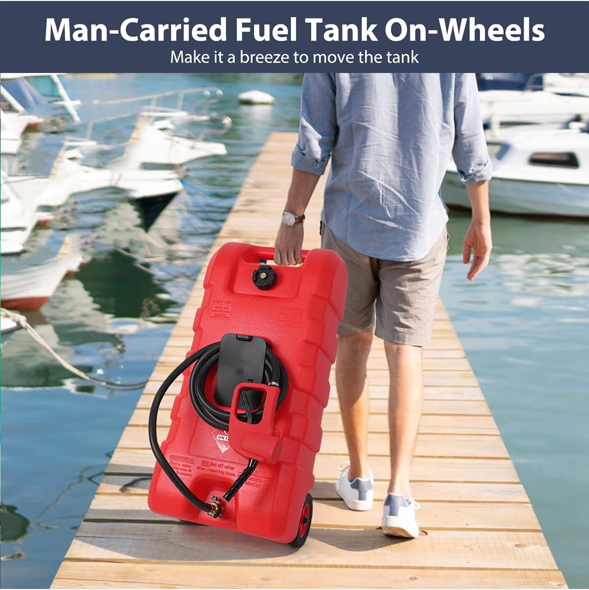 Garvee 14 Gallon Portable Fuel Tank Diesel Gasoline Transfer Tank red ...
