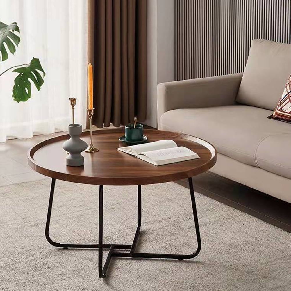 GAOMON Round Coffee Table Set of 2- Modern Fluted Side Tables- Stylish ...