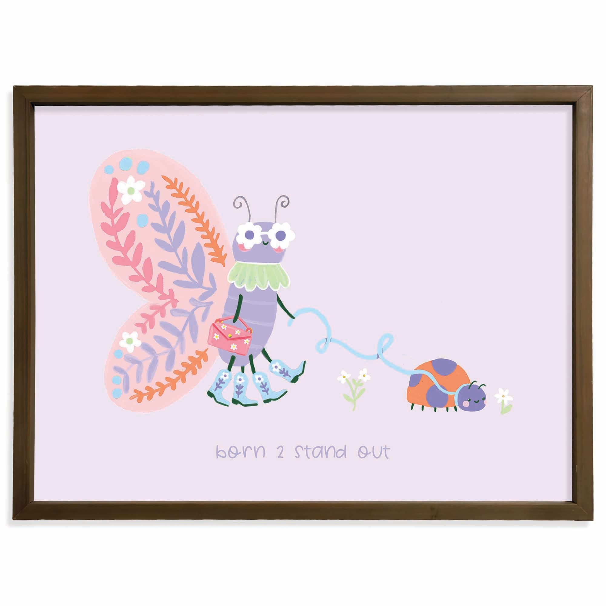 Creative Products Born to Stand Out 24 x 18 Brown Framed Print in the ...