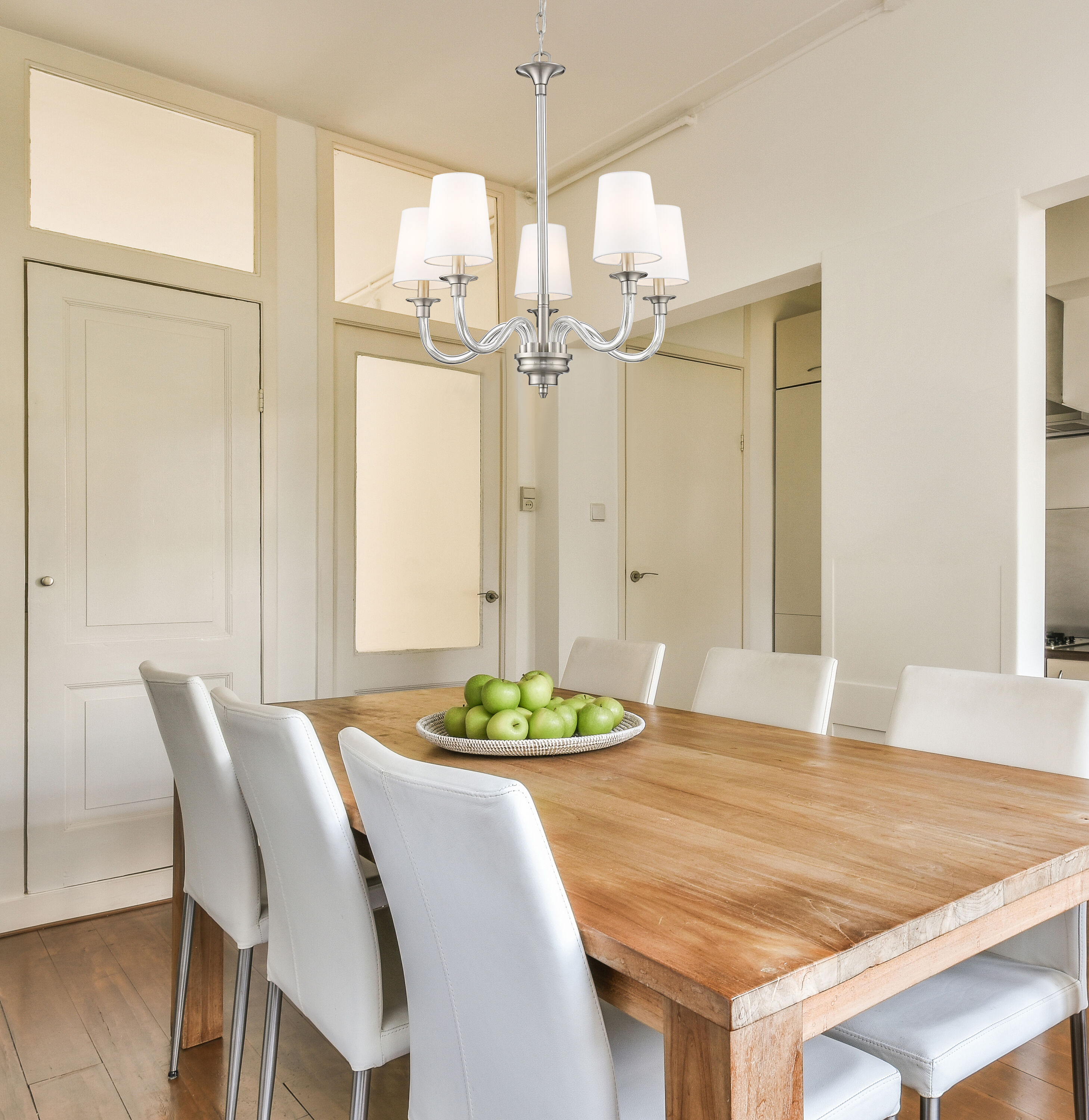 Z-Lite 1950-5BN Katerina 5 Light 24 inch Brushed Nickel Chandelier ...