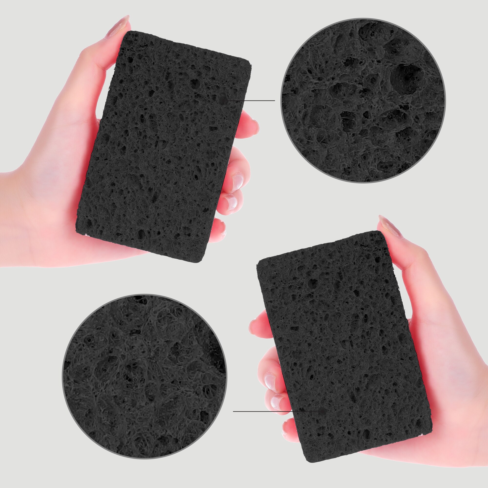 Unique Bargains 6pcs Non-Scratch Sponges Kitchen Dish Sponge Household ...