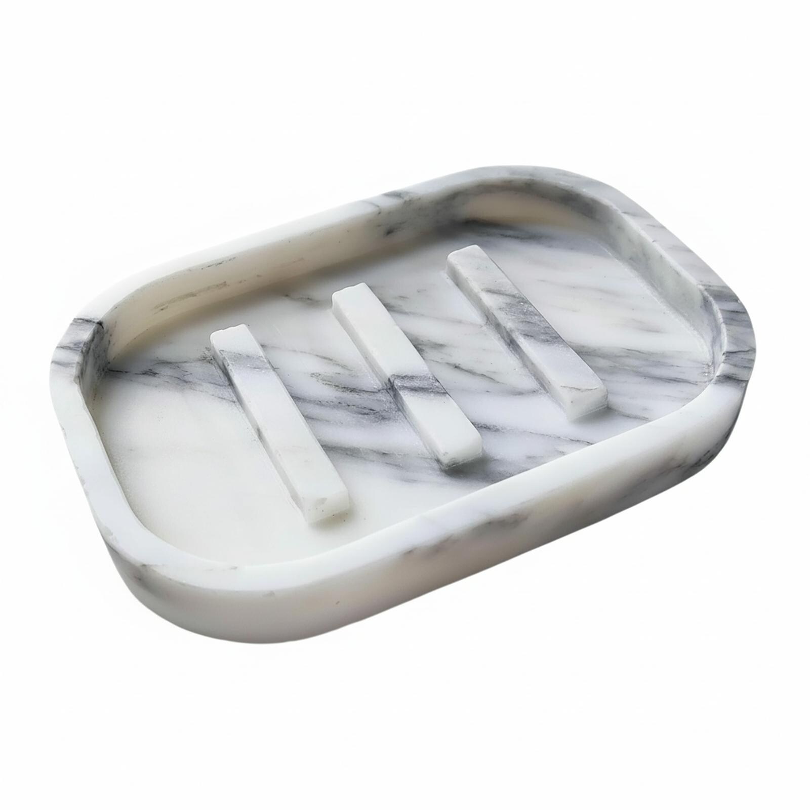 Paradigms Interiors Natural Marble Soap Dish Self Draining Anti Slip ...