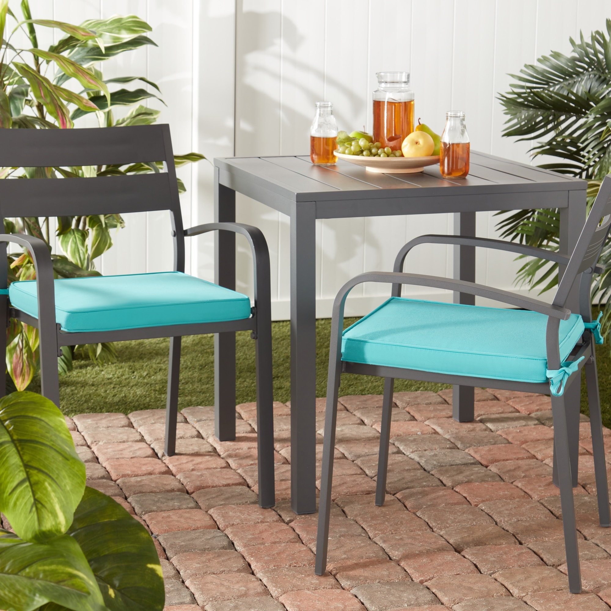 Greendale Home Fashions Outdoor Sunbrella 17-in x 17-in 2 -Piece Canvas ...