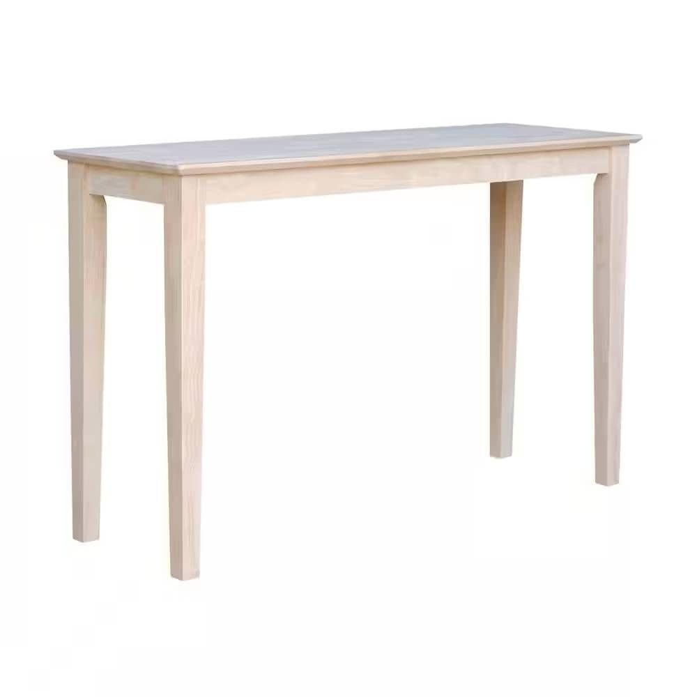 Slickblue Shaker Style Unfinished Solid Wood Console Table for Living ...