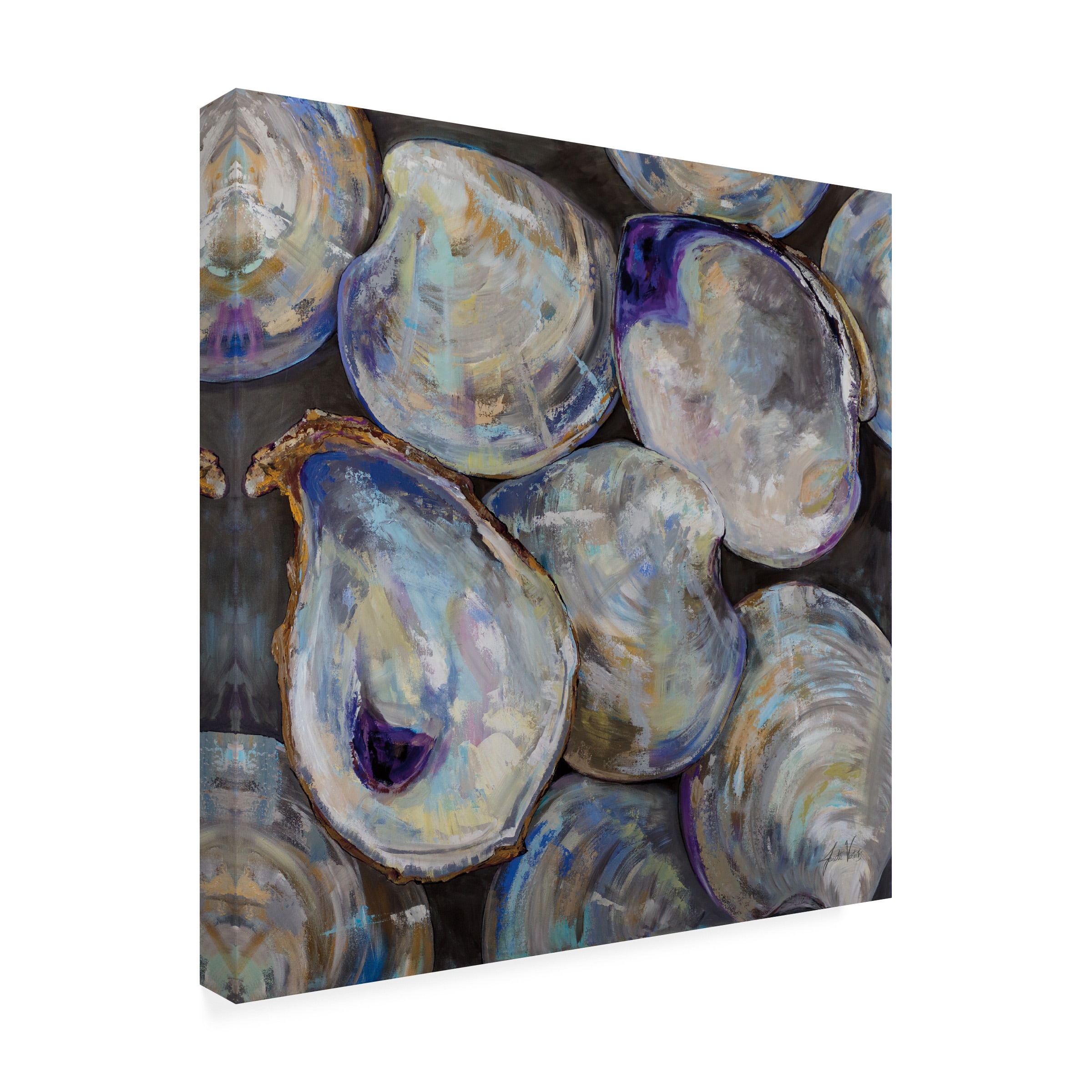 Trademark Fine Art Jeanette Vertentes Lost Oyster Canvas Art in the ...