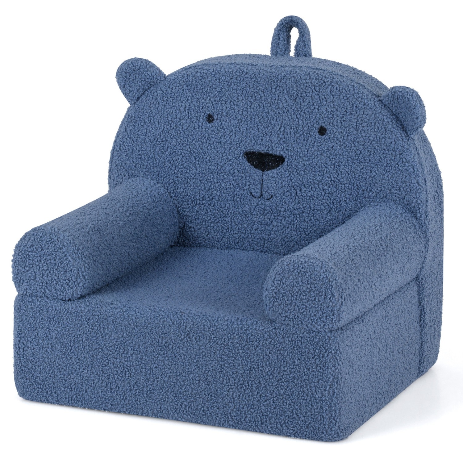 Slickblue Kids Foam Sofa Chair with Teddy Fleece Fabric Removable ...