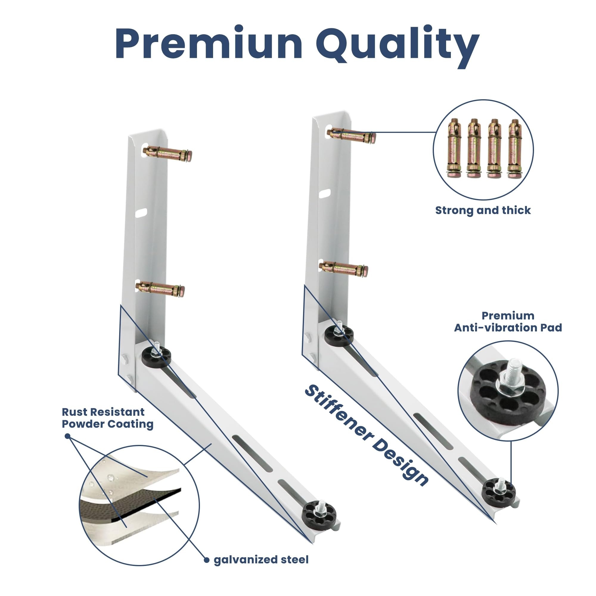 Phyfalip Mini Split Wall Mounting Bracket Kit Universal Fit for 9000 to ...