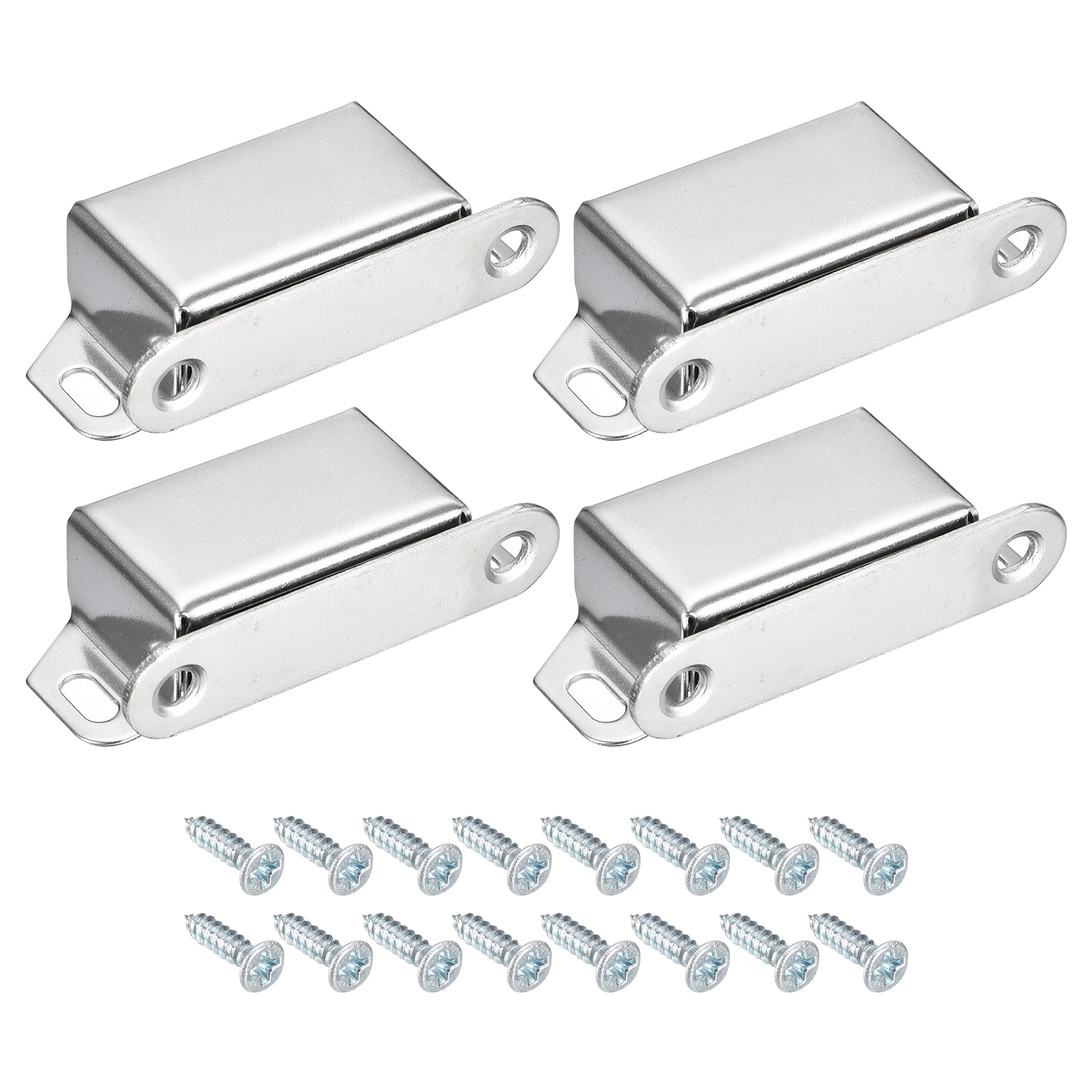Unique Bargains 4 Set Magnetic Door Catch Stainless Steel Cabinet Door ...