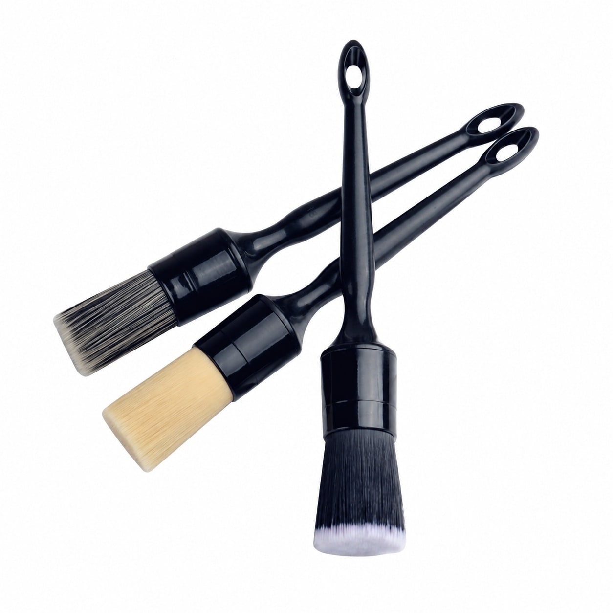 LAIFUCAM 3pcs Car Detailing Brush Set with Boars Hair Ultra Soft No ...