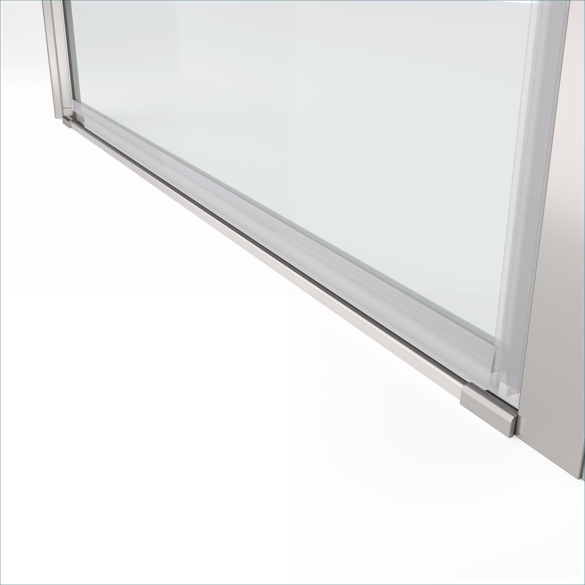 Watnature Pivot Swing Shower Door 1 or 4 Inch Tempered Clear Glass ...