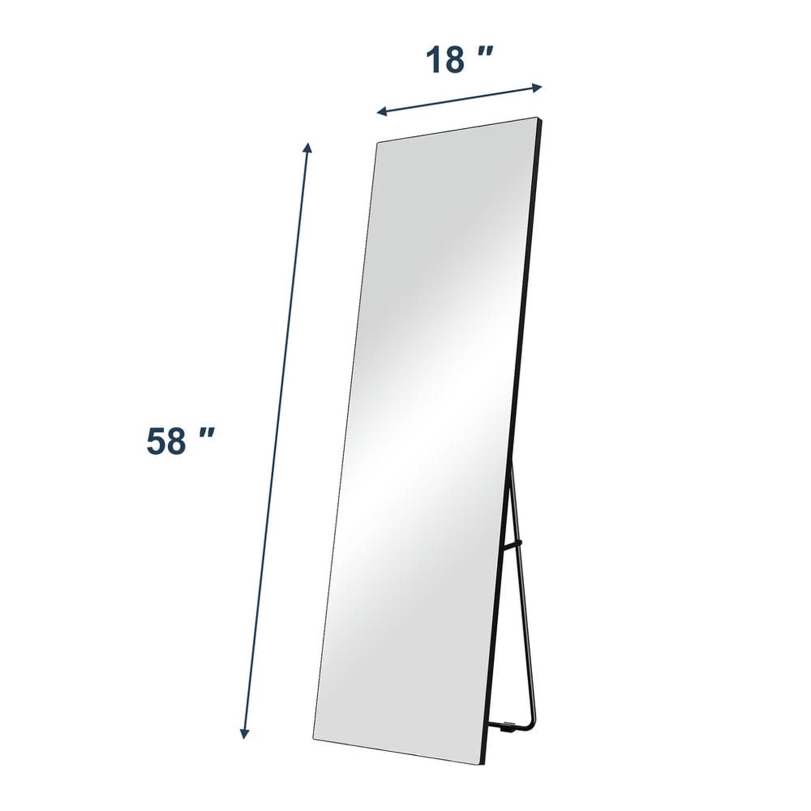 Choco Moon 58x18 Inch Slim Frameless FullLength LED Wall Mirror ...