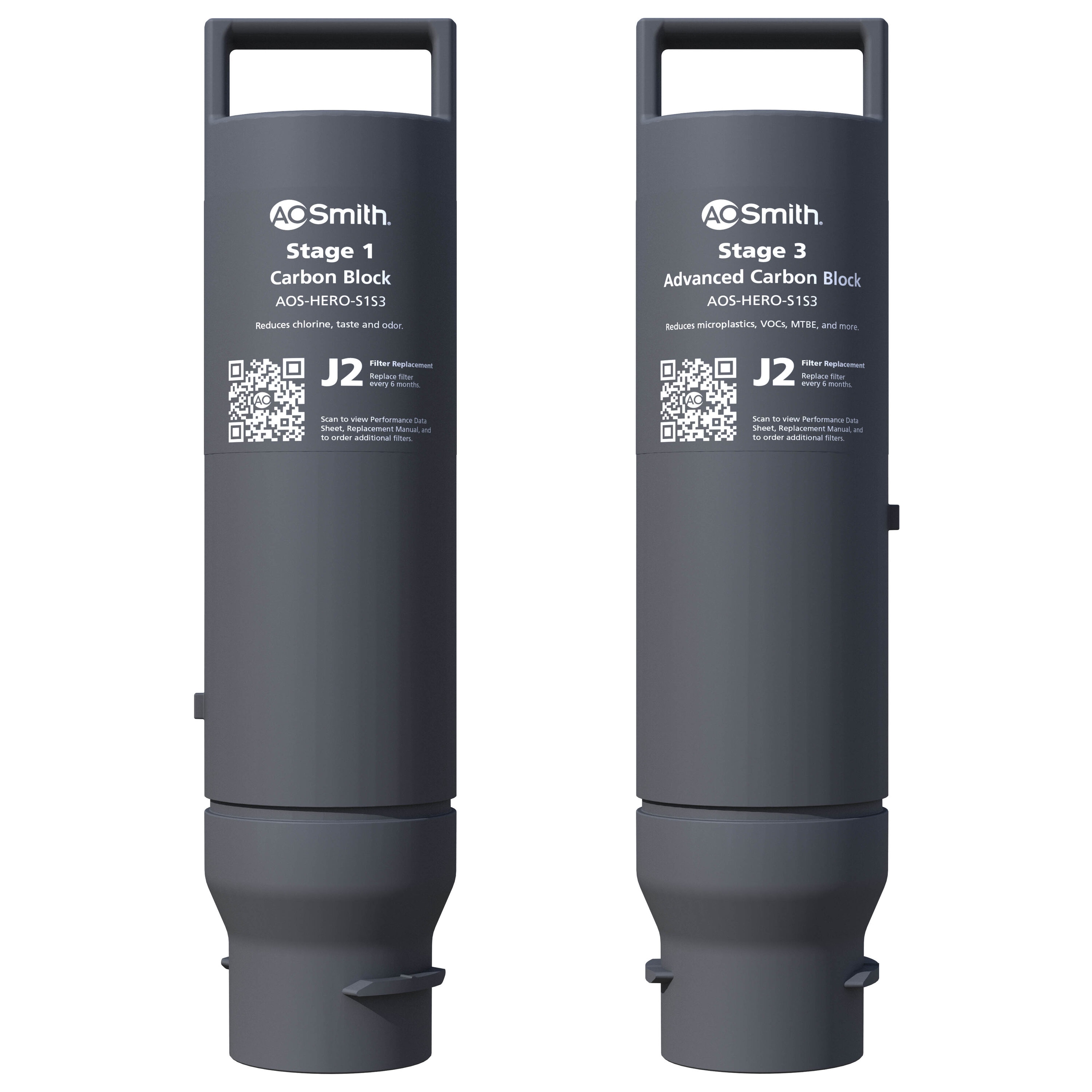 A.O. Smith Reverse Osmosis Filtration Replacement Water Filters ...