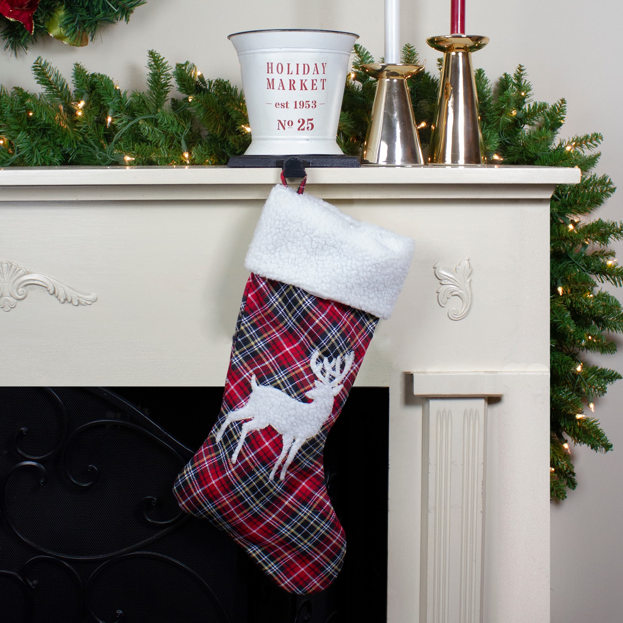 Northlight 6-in Black Merry Christmas Stocking 34315068 at Lowes.com