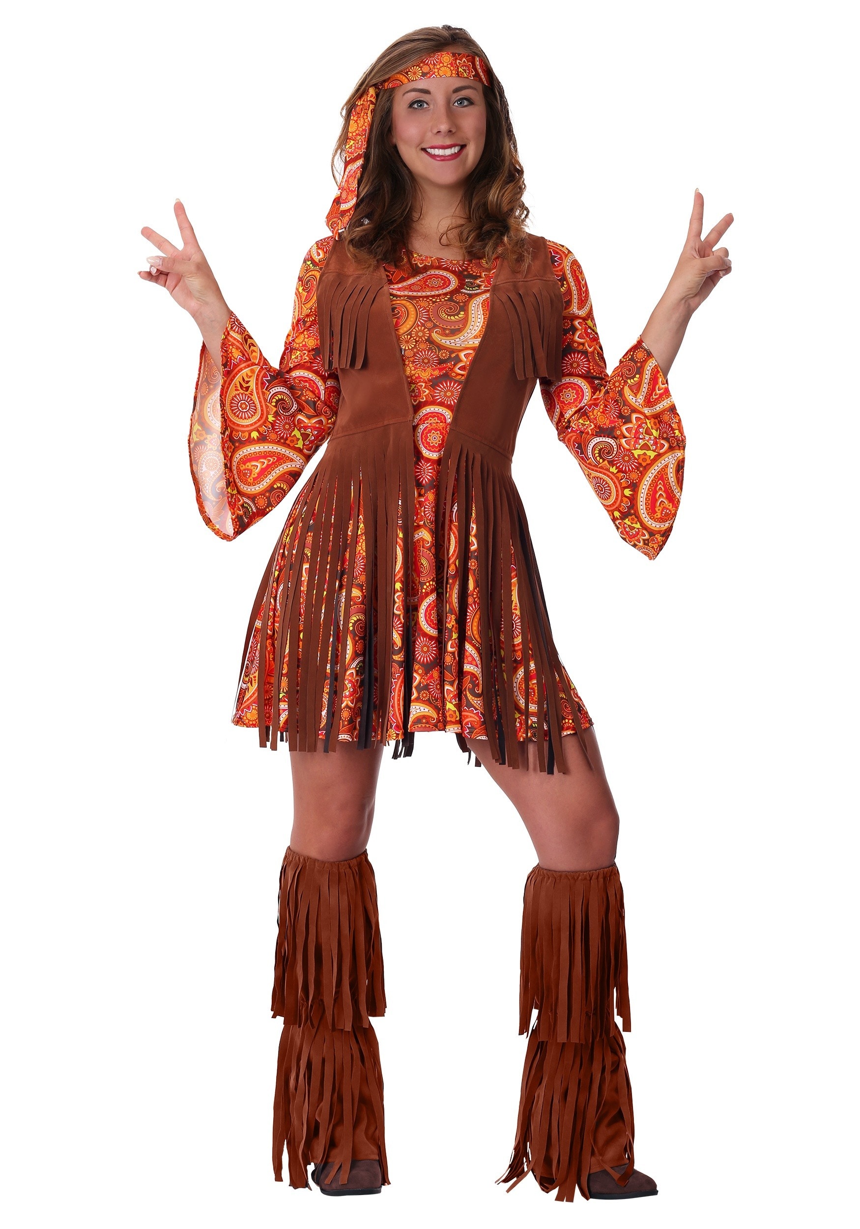 HalloweenCostumes.com FUN Costumes Fringe Hippie Women's Costume 1960 ...