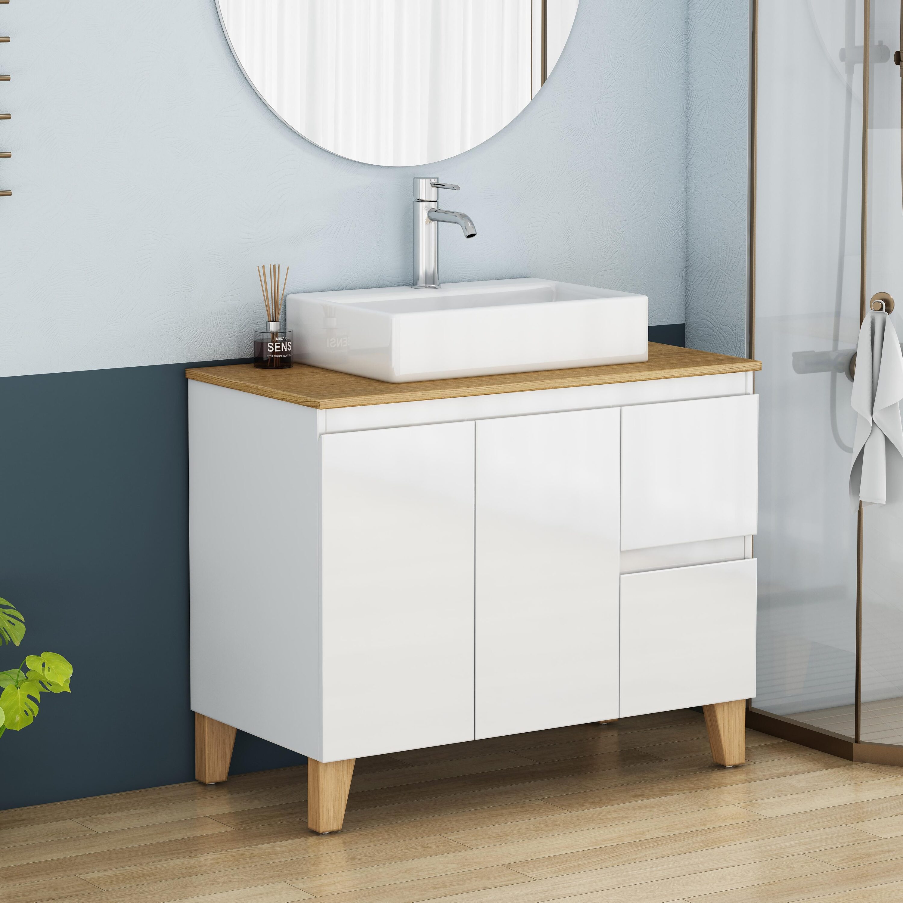 Modular Design Wood Bathroom Vanities & Vanity Tops at Lowes.com