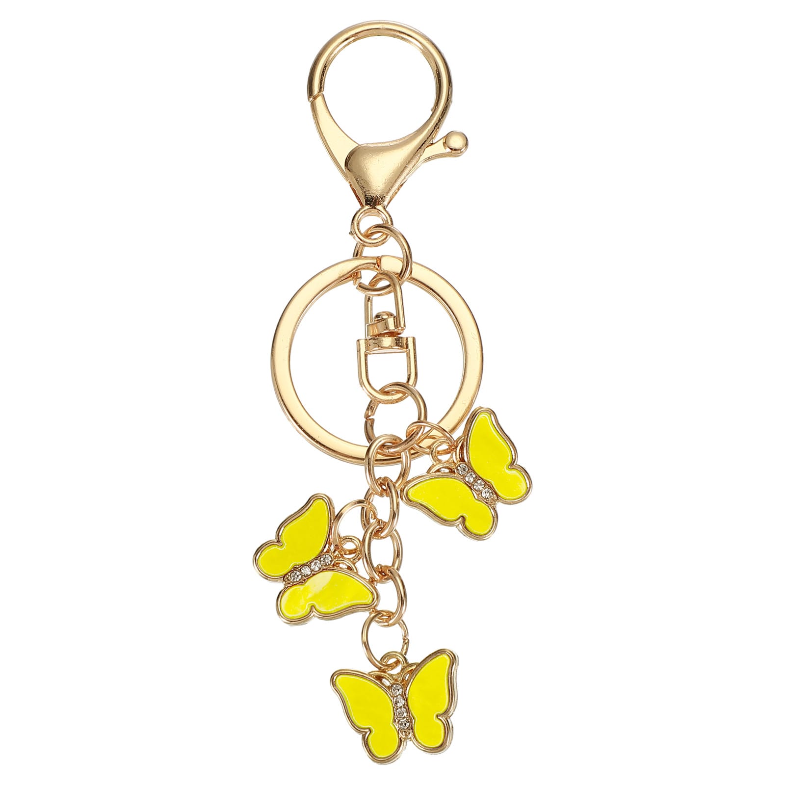 PATIKIL Butterfly Charm Enameled Keychain Cute Butterfly Pendant ...