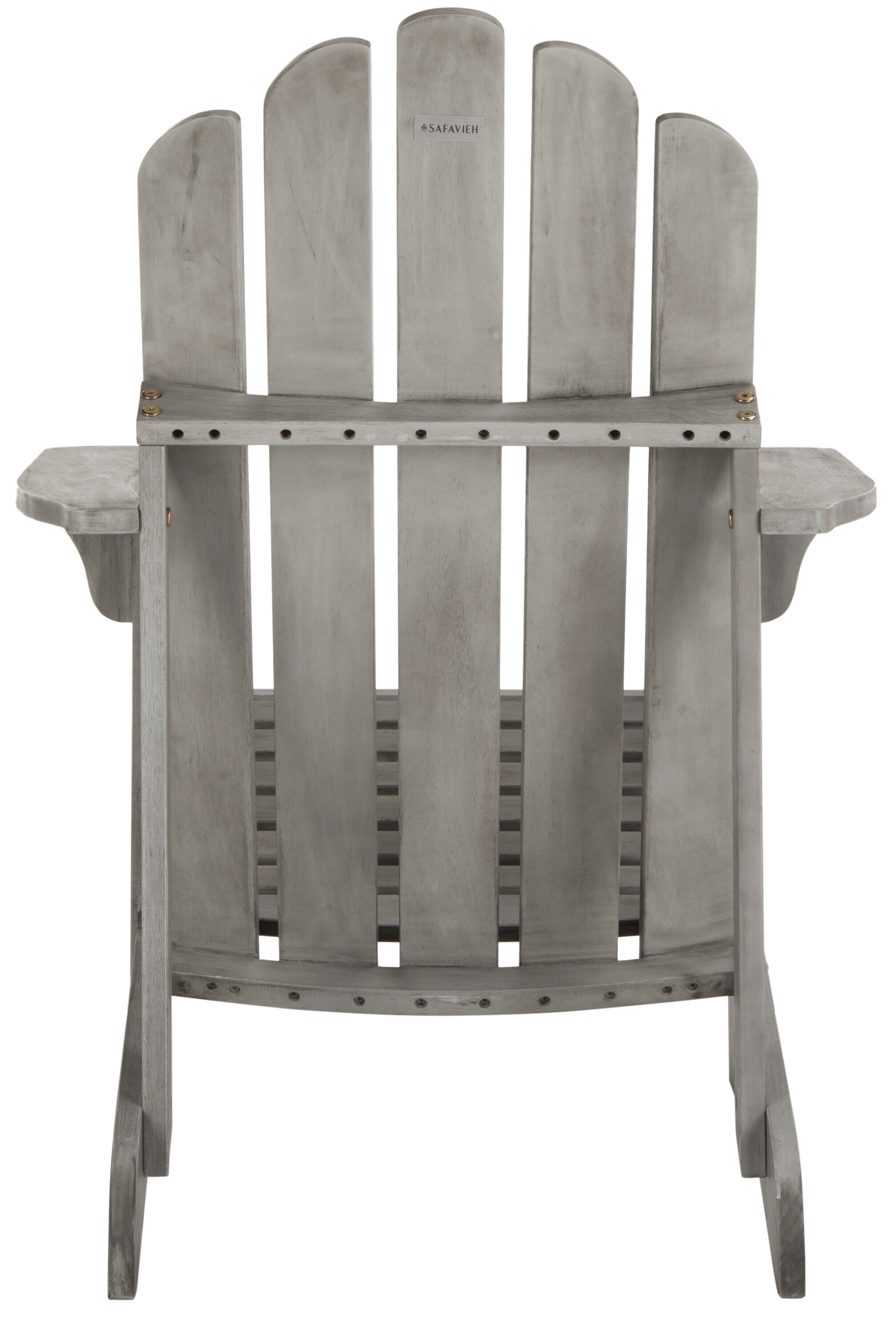 Safavieh Topher Gray Wash Wood Frame Stationary Adirondack Chair with ...