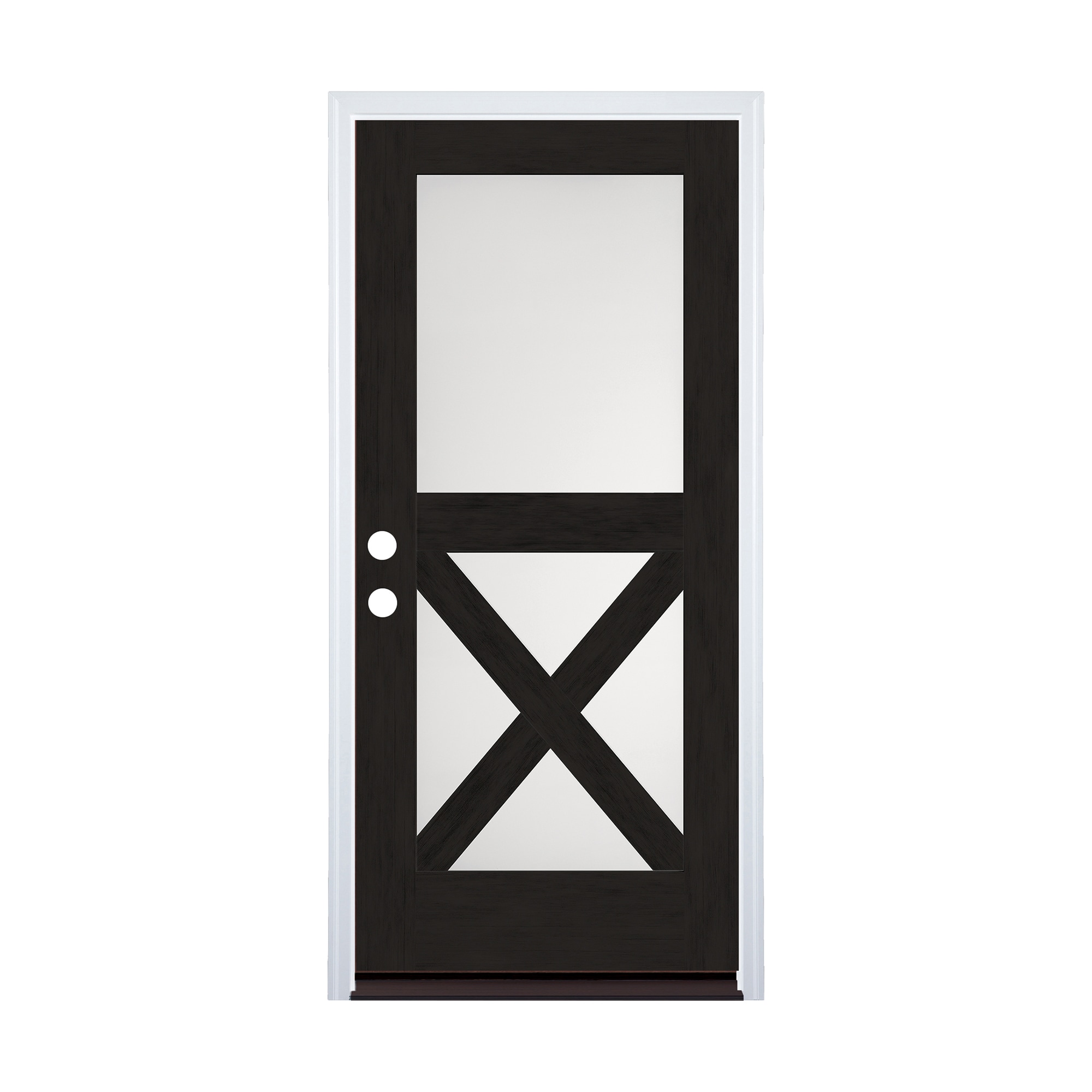 Therma-Tru Classic Craft 36-in x 80-in x 4-9/16-in Fiberglass Right ...