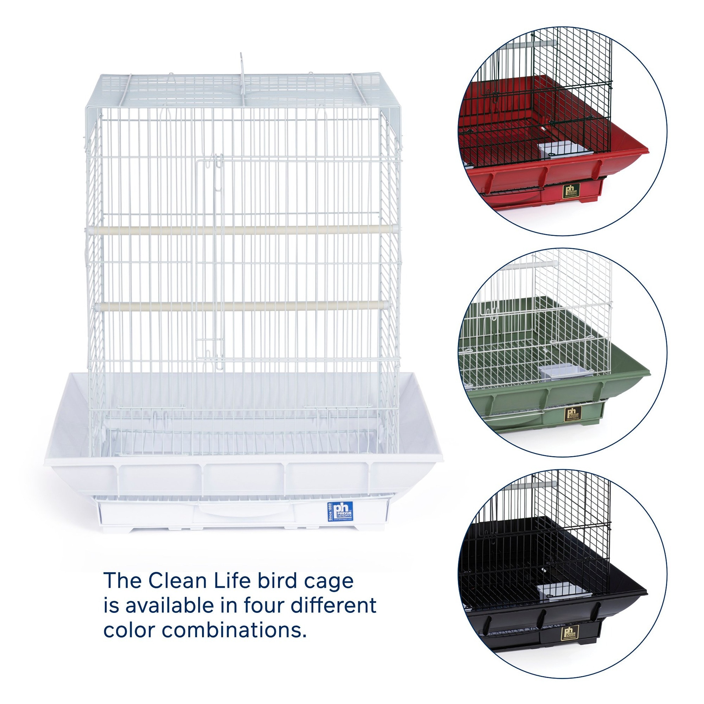 Prevue 1 -Count White powder-coated mesh / Green base Protective cage ...