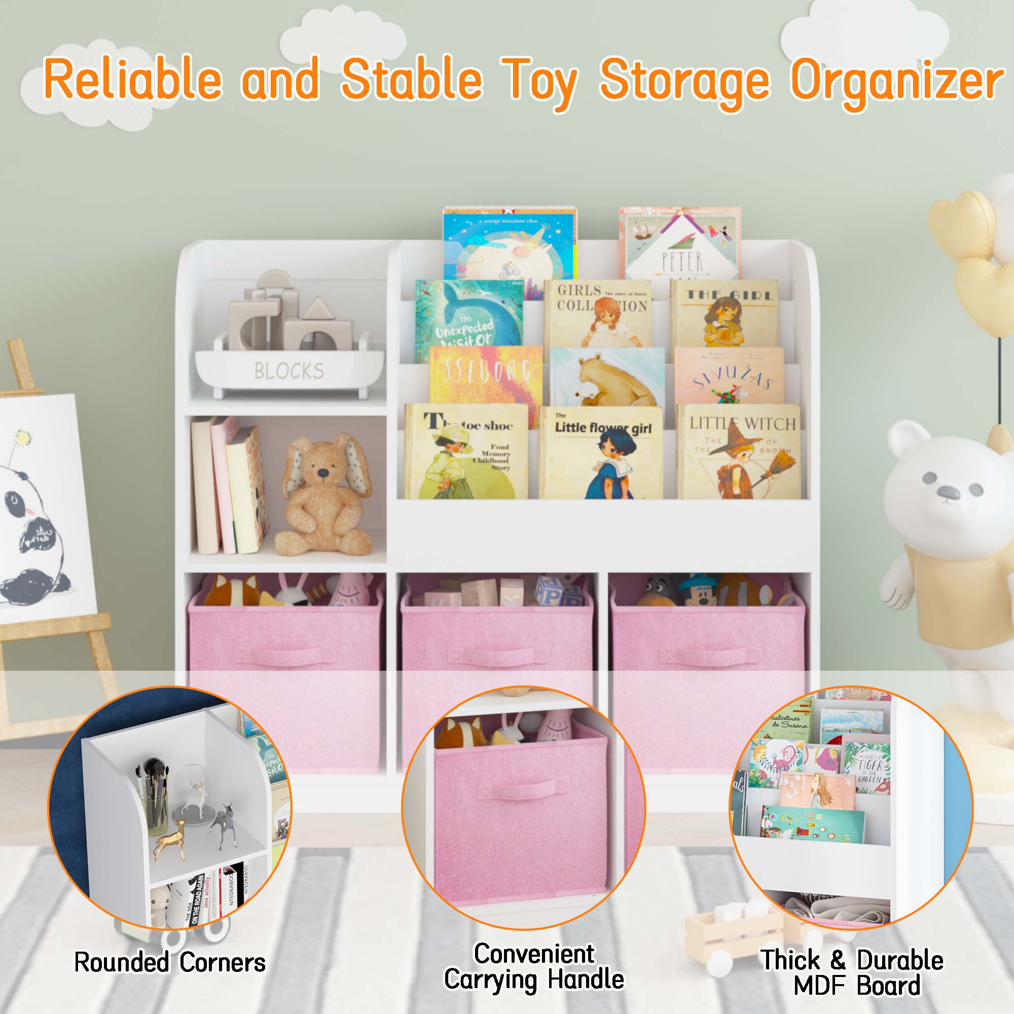 Sunrinx Pink Rectangular Toy Box in the Toy Boxes department at Lowes.com