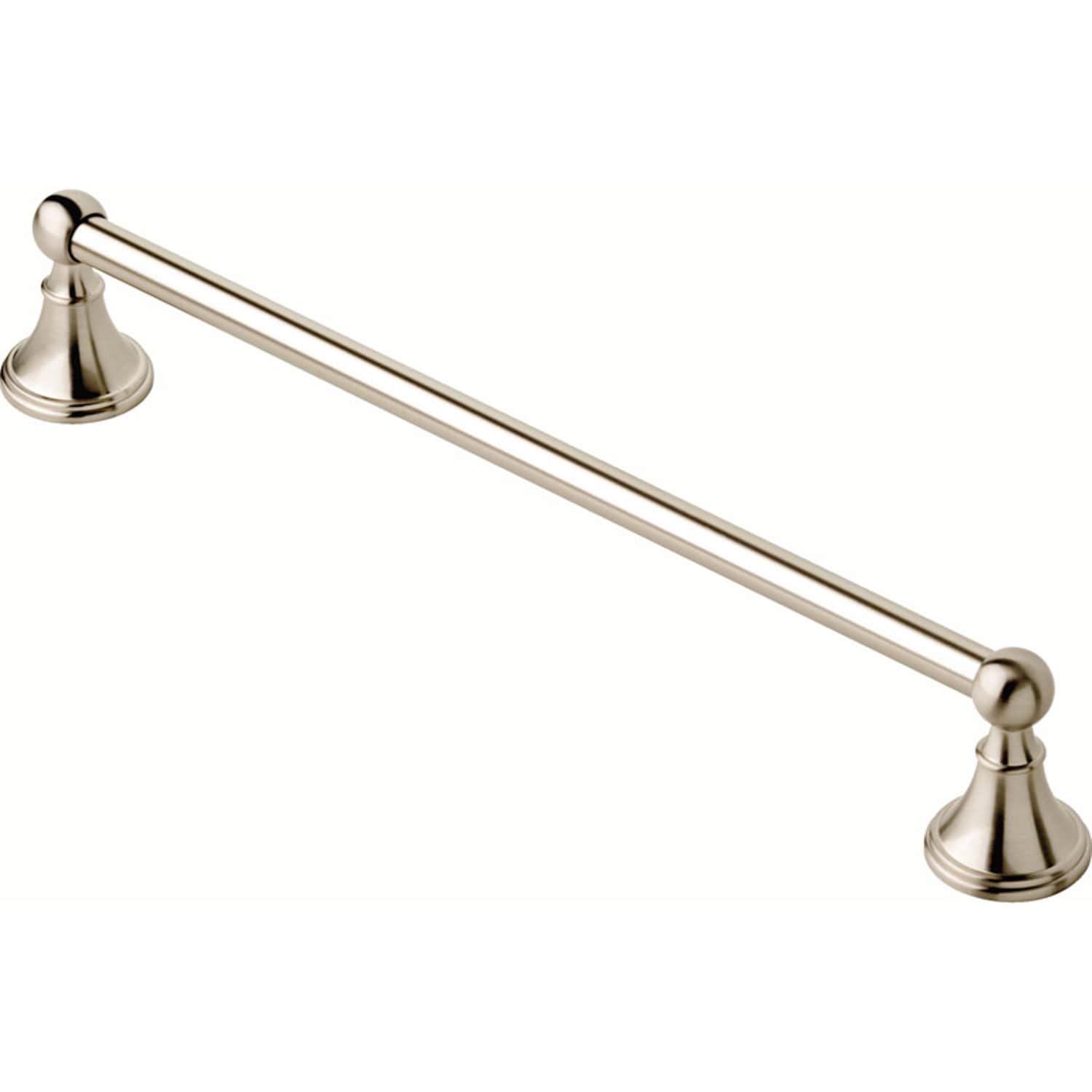 Delta Crestfield Satin Nickel Towel Bar 18 in. L Die Cast Zinc in the ...