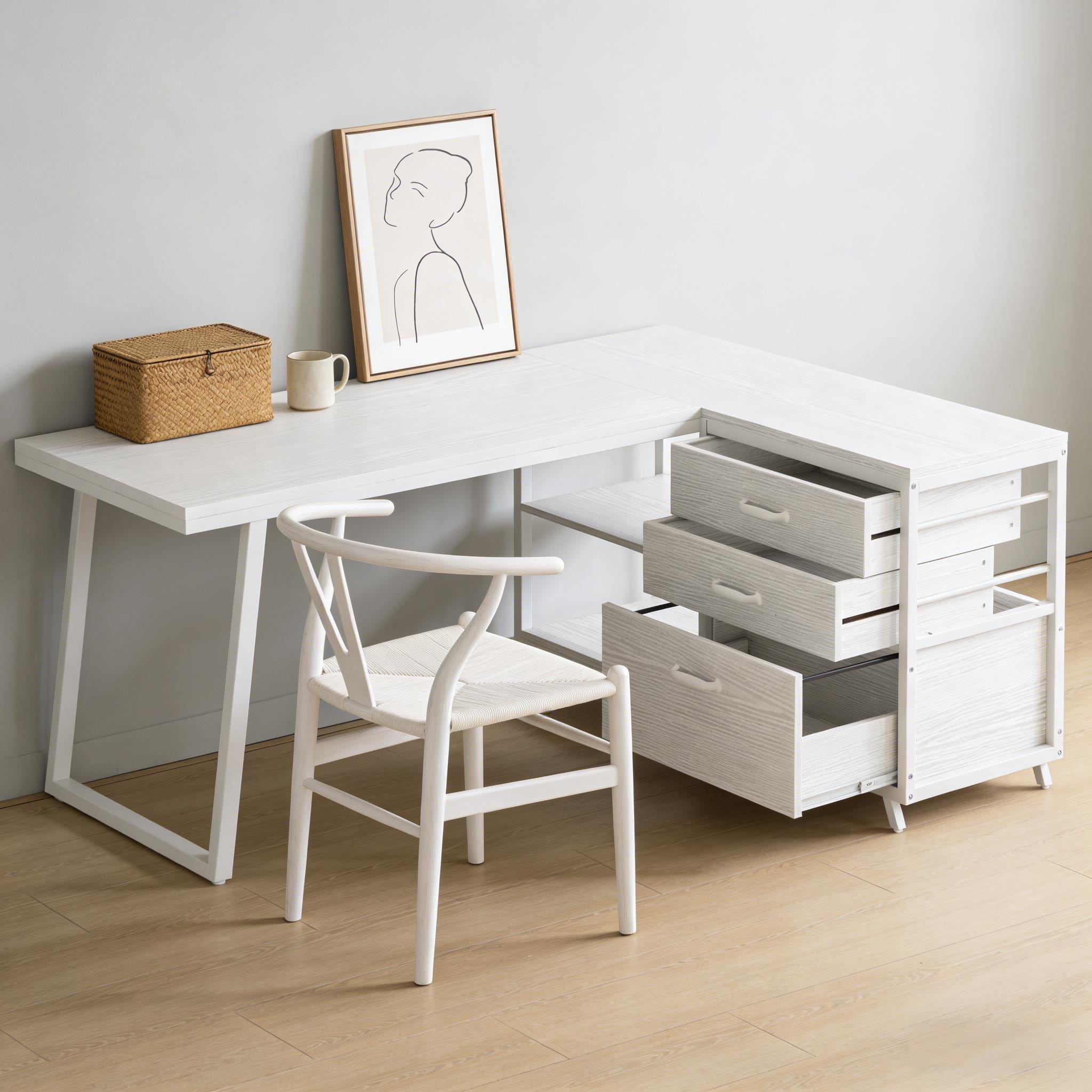 Blisstyle Working Desk Drafting Desk Writing Desk Studying Desk Gaming ...