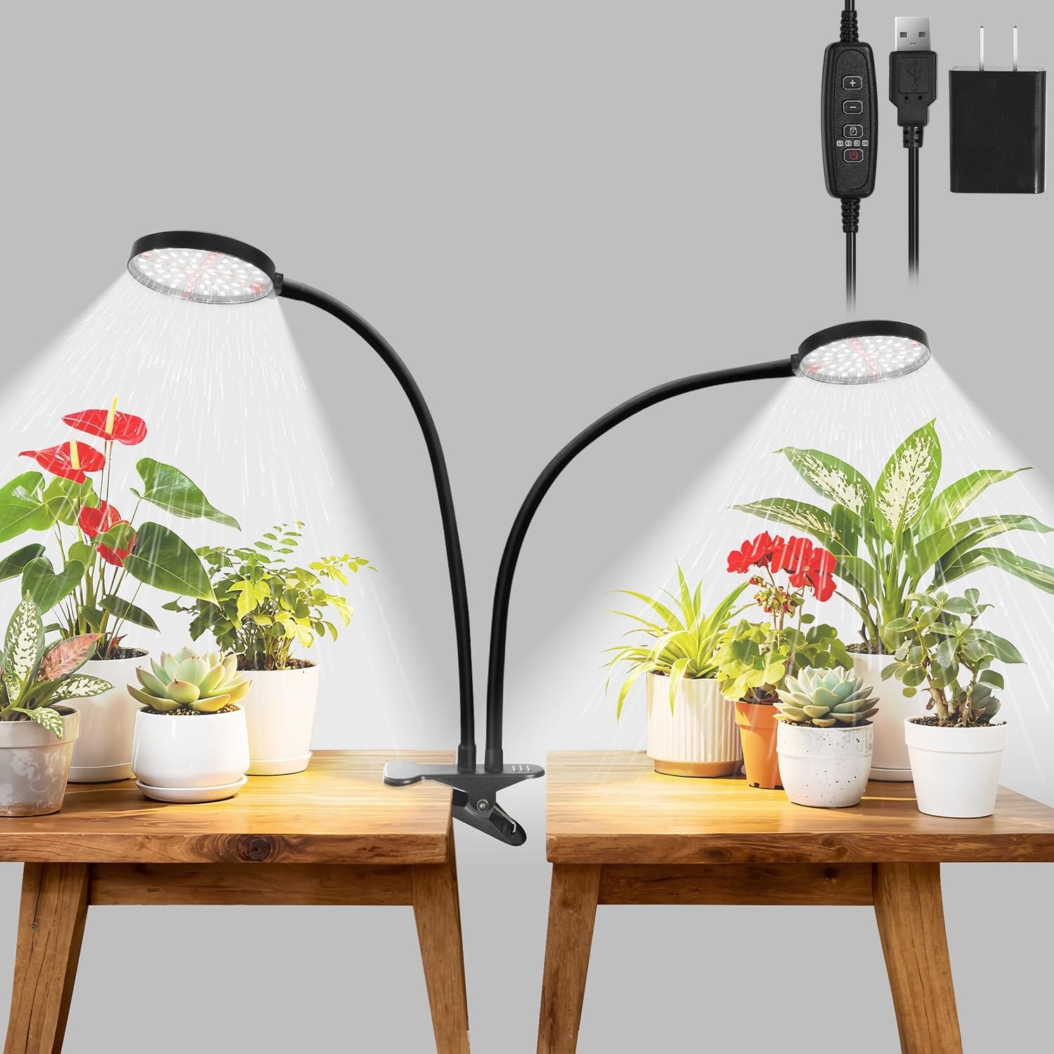 Lukvuzo Full Spectrum Grow Light for Indoor Plants Clip On Adjustable ...