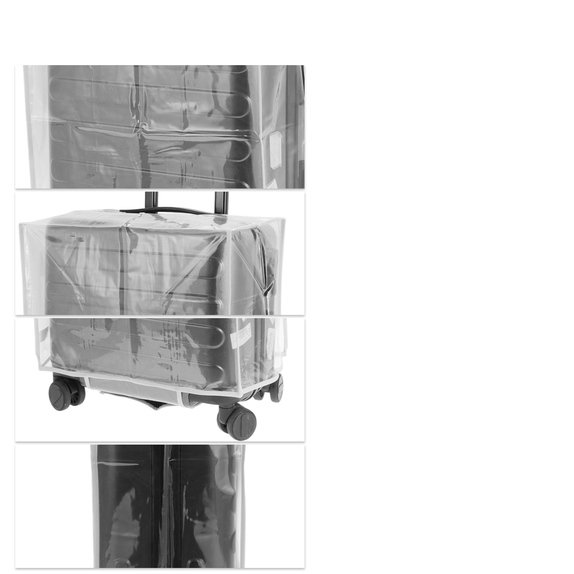 Unique Bargains PVC Luggage Cover Protectors Transparent Suitcase ...