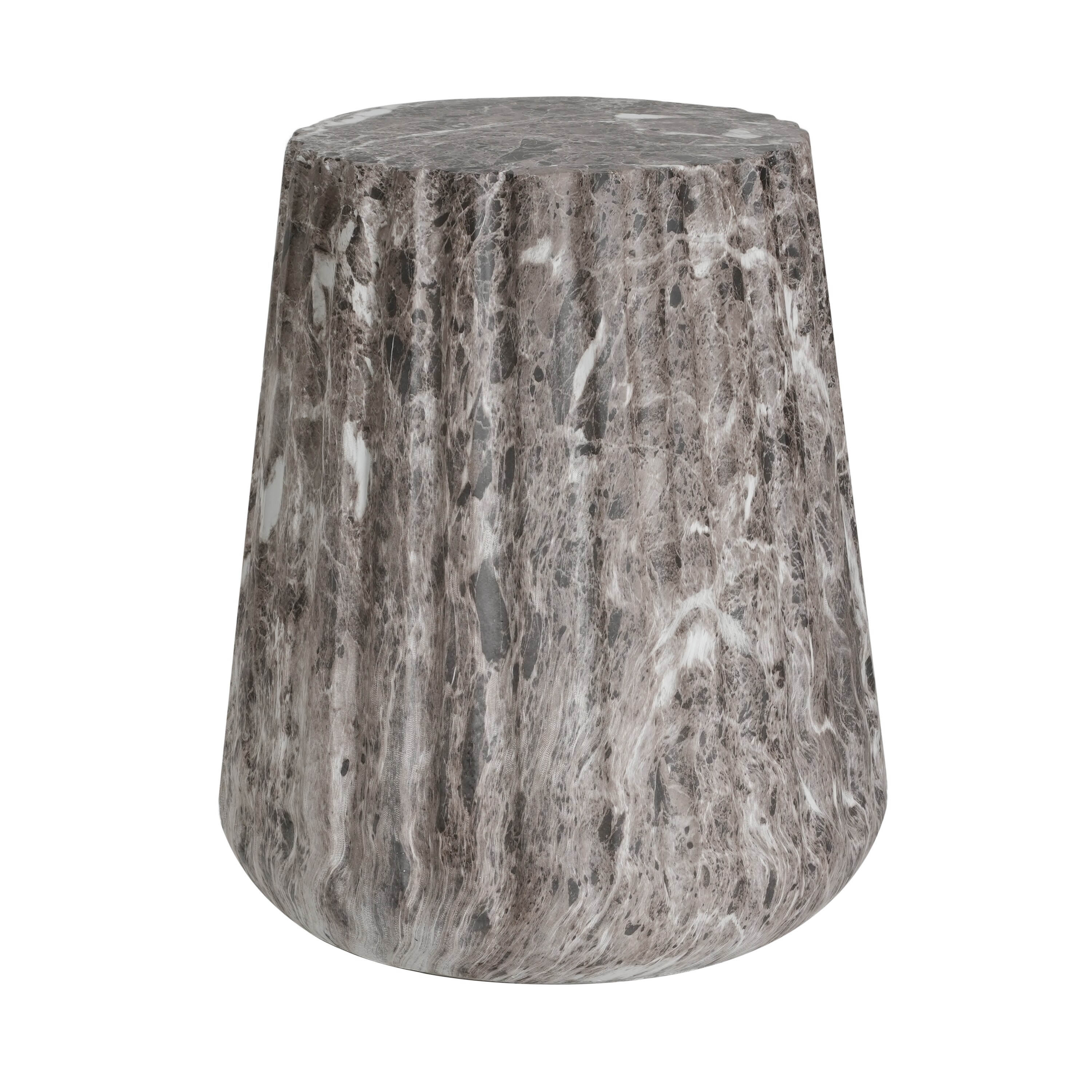Blisstyle Outdoor Cleme Carved Side Table Brown End Table Outdoor Patio ...