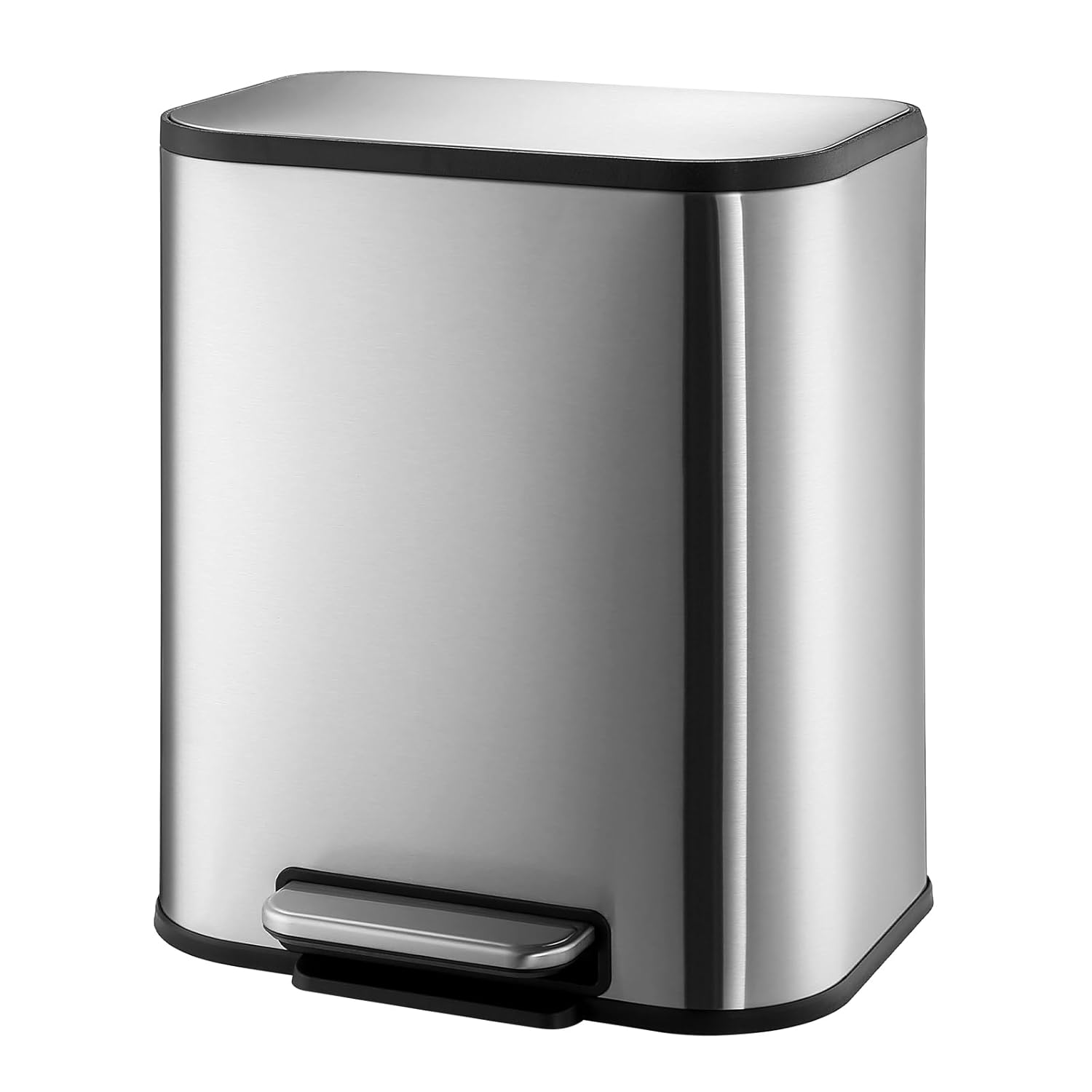 Garvee 5.3 Gallon Kitchen Trash Can with Lid Stainless Steel Garbage ...