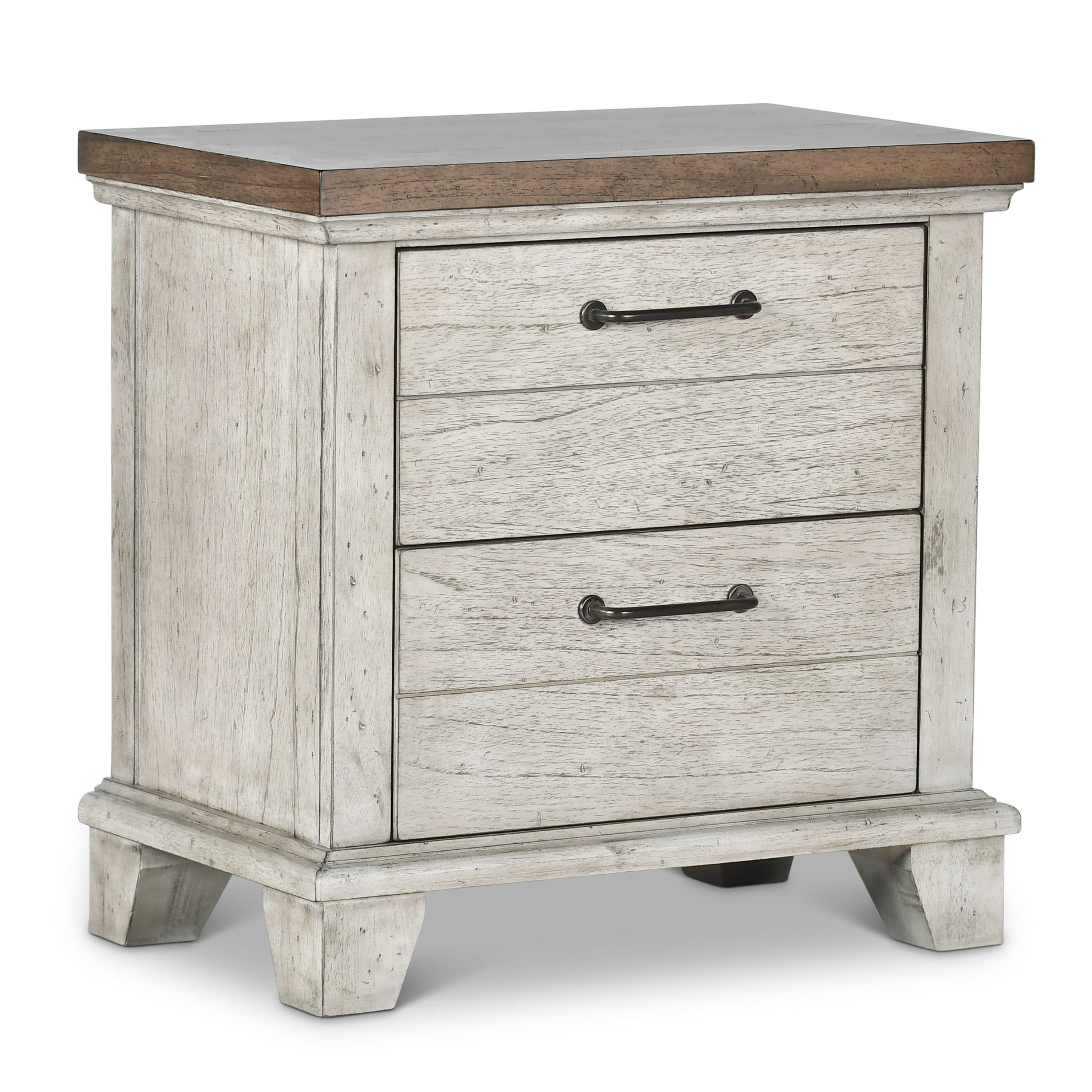 Steve Silver Whitewashed Gray Acacia 2 -Drawer 28-in W x 28.5-in H ...
